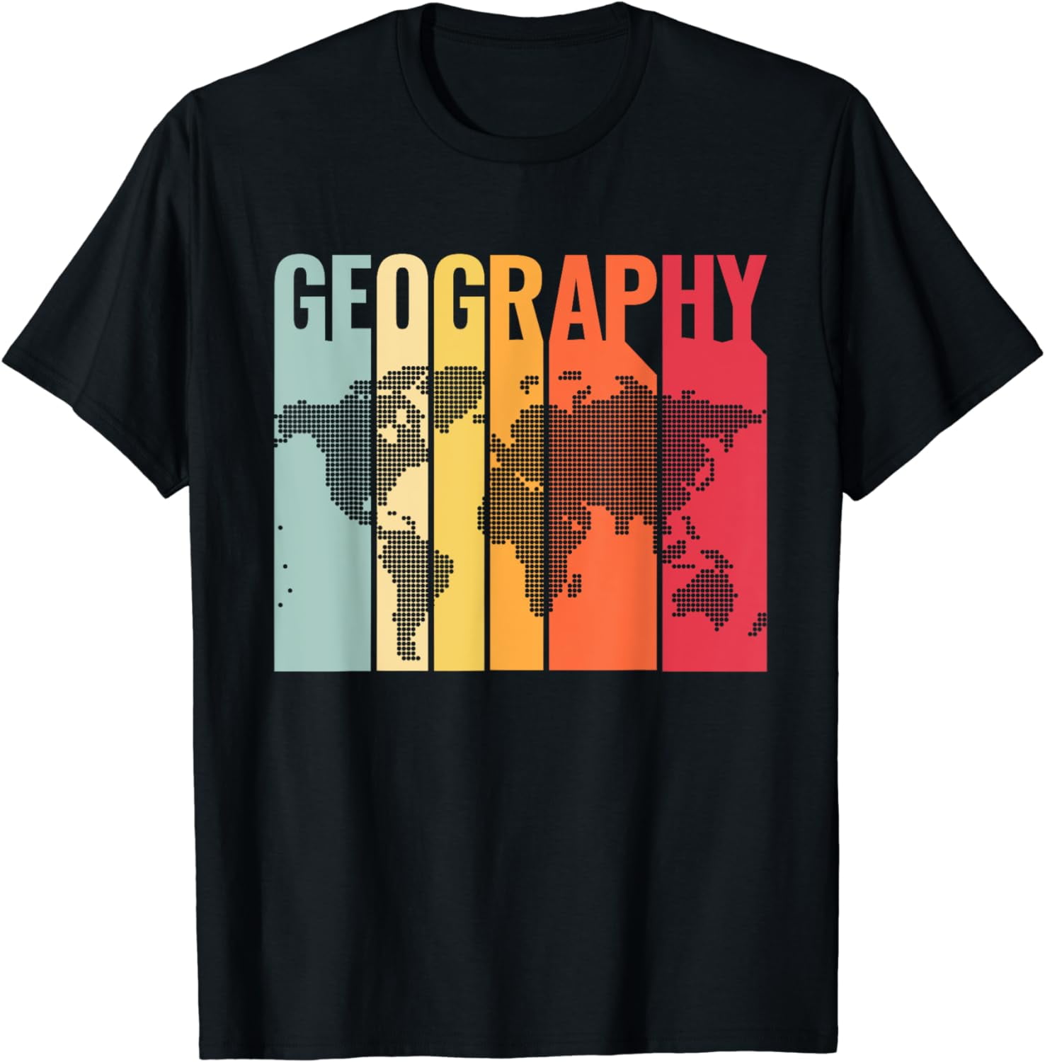 retro geography teacher cartography geographer world map T-Shirt ...