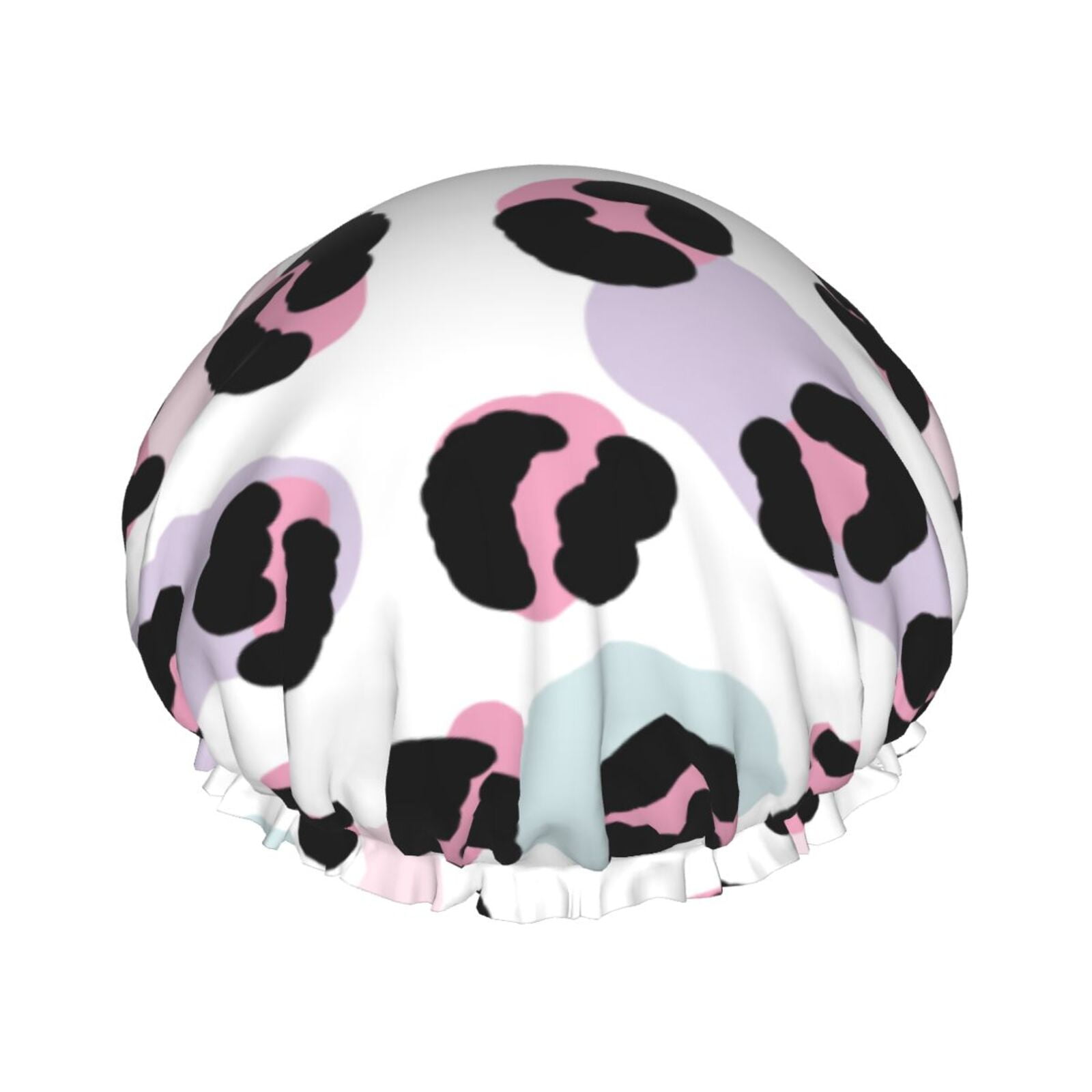 retro print leopard Shower Cap, Reusable Bath Hair Hat for all Hair ...