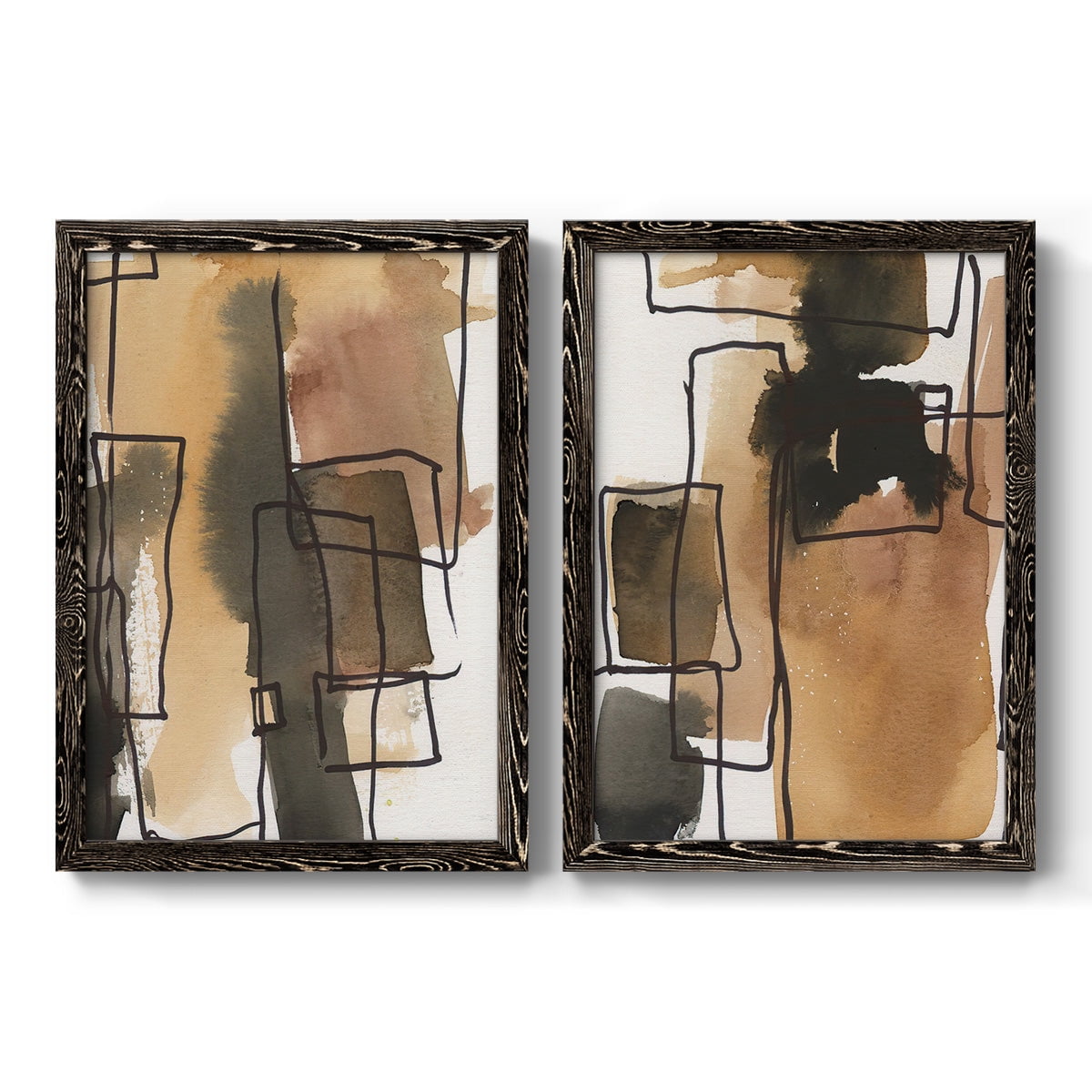 Retro Vibe III - Premium Framed Canvas 2 Piece Set - Ready to Hang ...