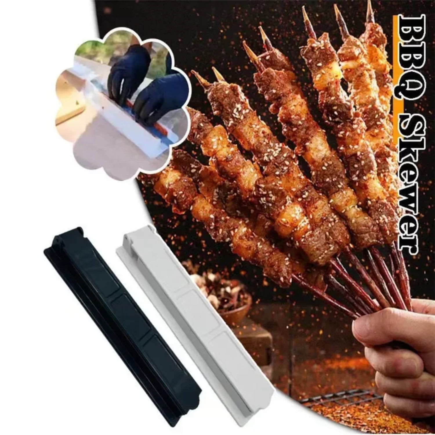 reusable plastic single row kebab maker bbq meat skewer machine kebab ...