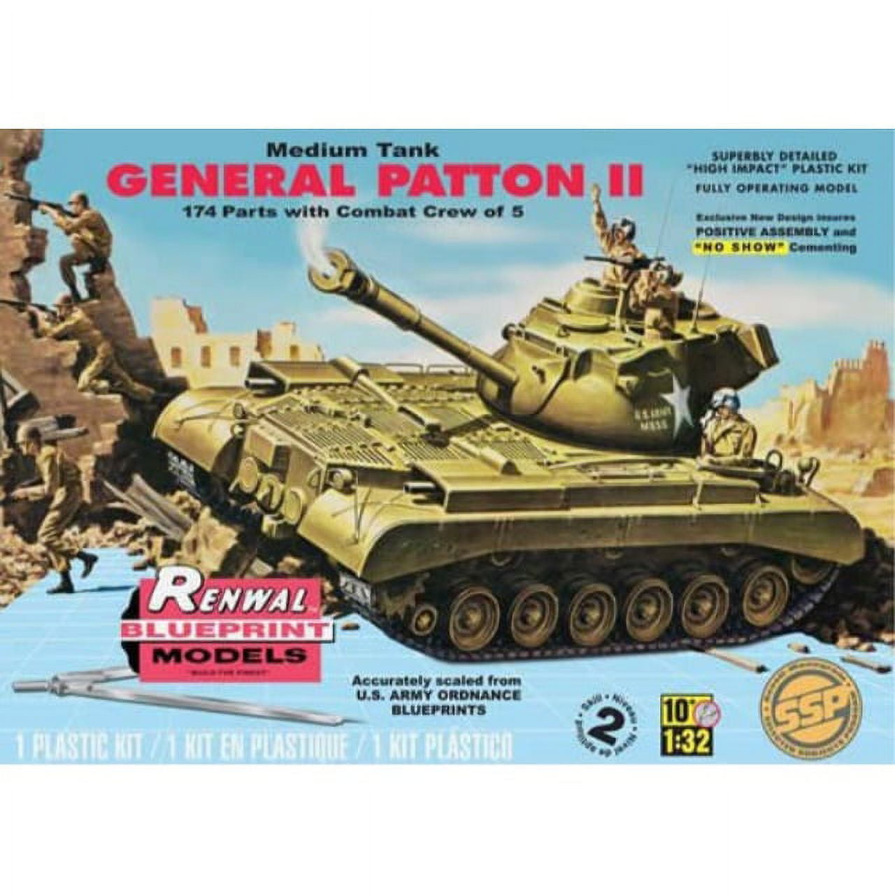 revell/monogram m47 patton tank - Walmart.com