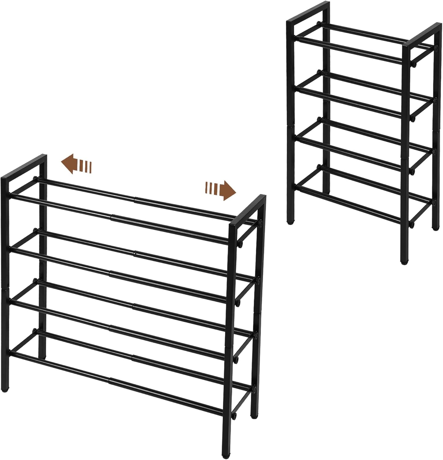 rewsdfg 2-Tier Expandable Shoe Rack Adjustable Shoe Storage Shelf ...