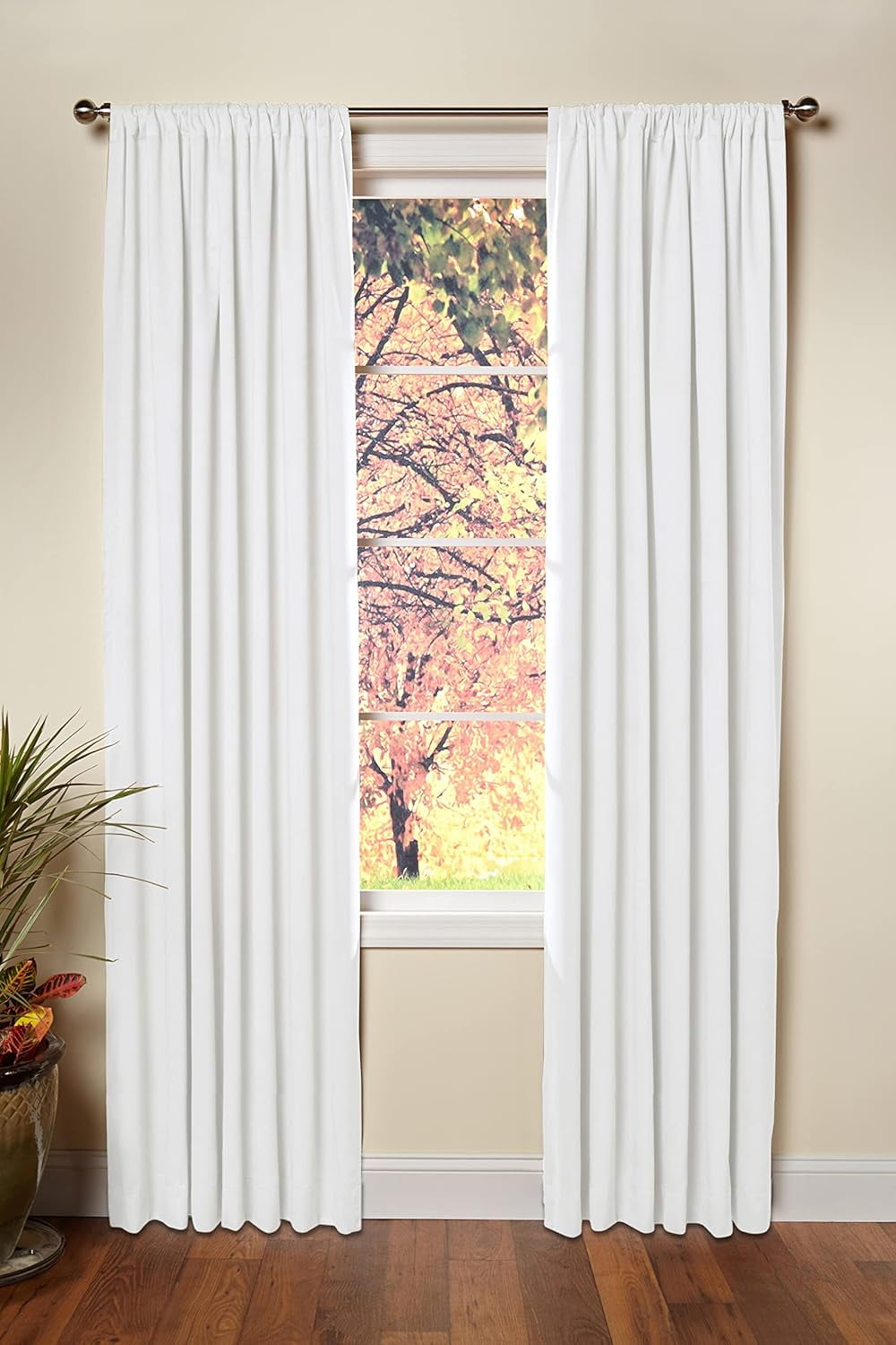 rexkopnm Curtain Window Panel Drapes - - Thick Cotton Fabric Reverse ...