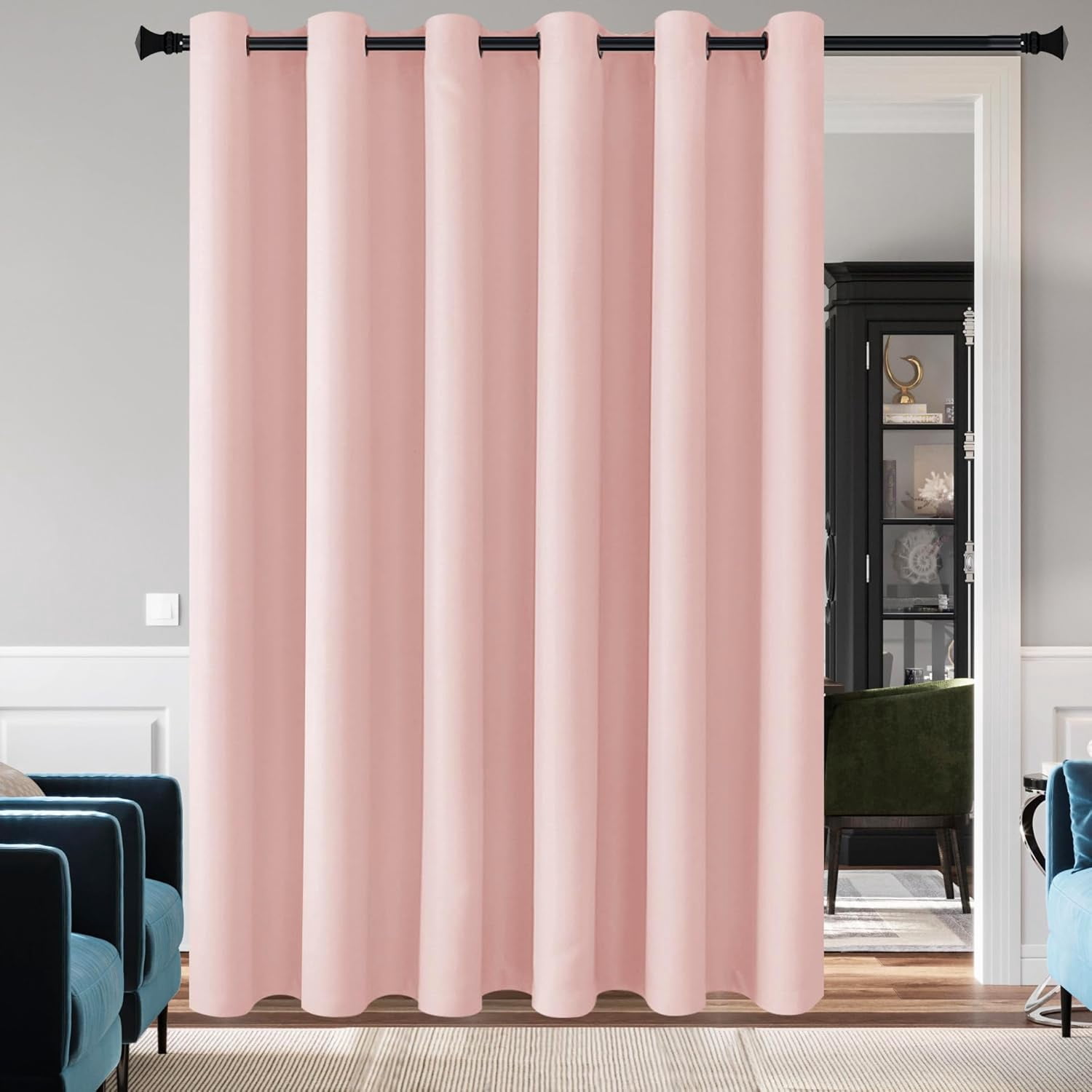 rexkopnm Sliding Door Curtains - Extra Wide Curtains for Glass Door ...