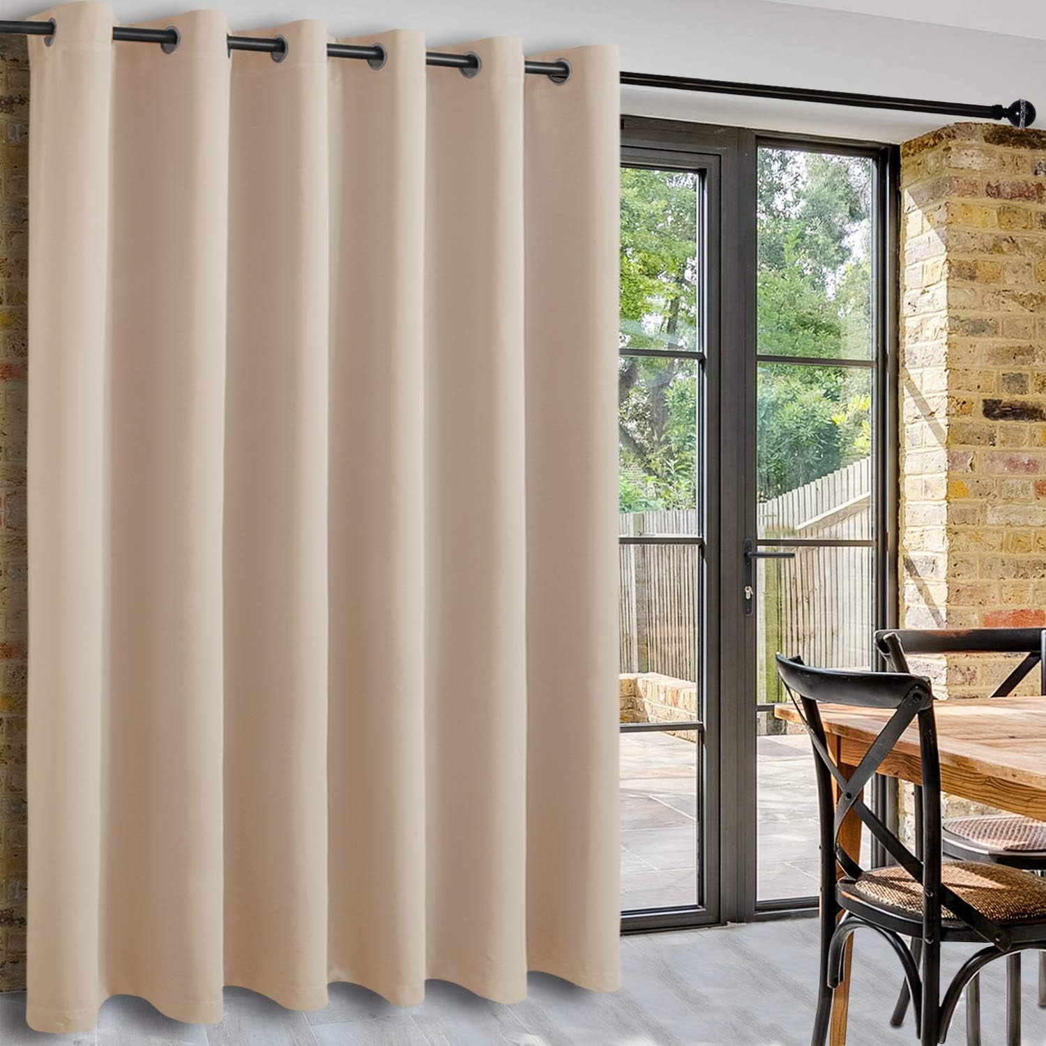 rexkopnm Sliding Door Curtains - Extra Wide Curtains for Glass Door ...