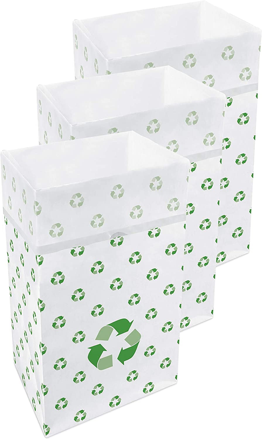 rfdxcui 30 Gallon Disposable Trash Cans (3-Pack) with Fitted Trash Bags ...