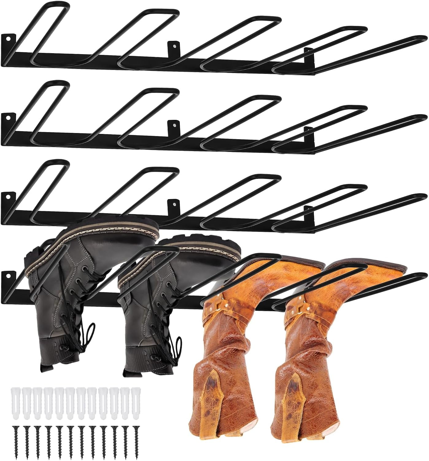 rfdxcui 4 Pack Boot Rack Wader Hangers Wall Mount Holds 8 Pairs ...