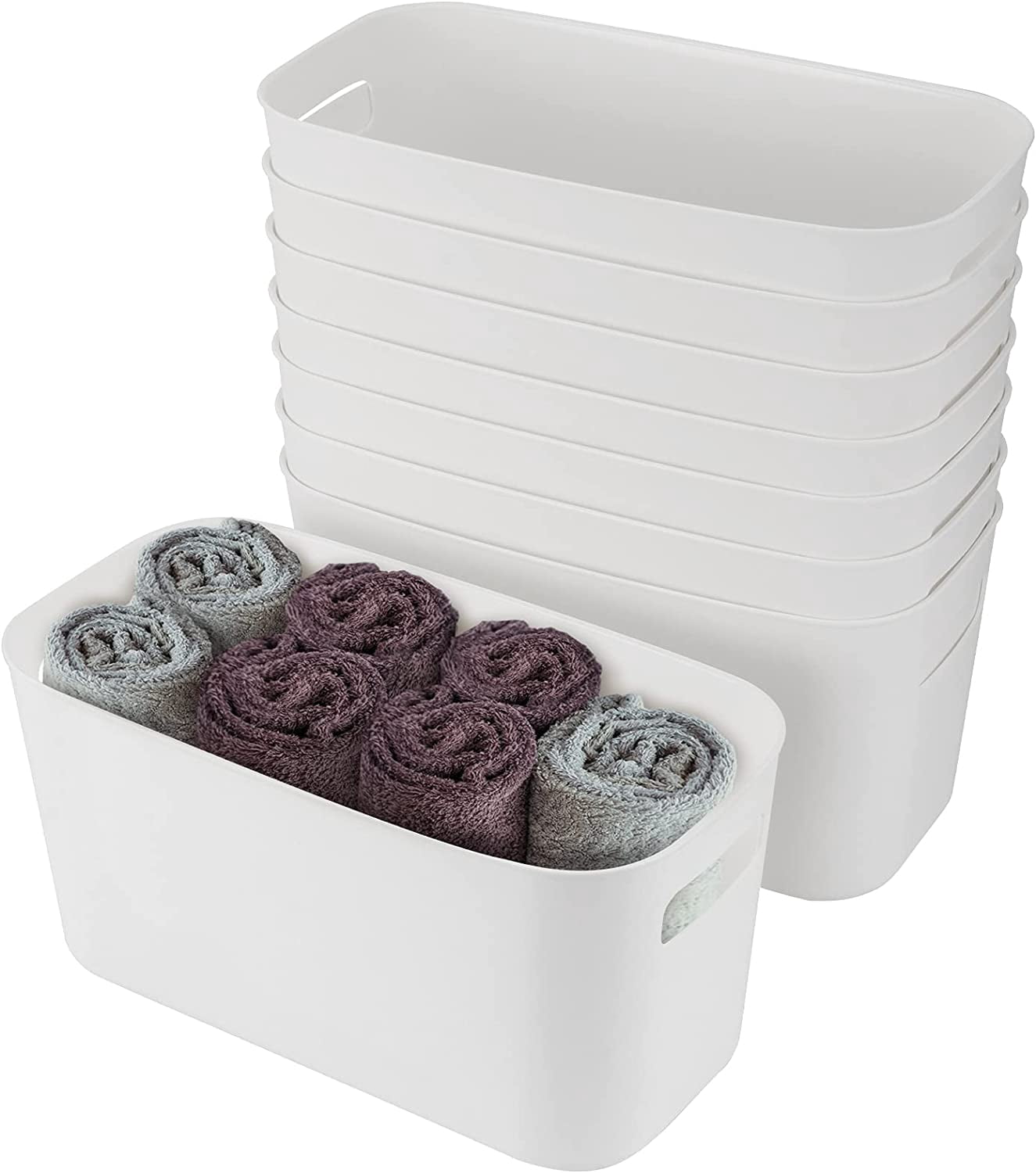 rfdxcui 8 Pack 10" Long Bathroom Vanity Plastic Organizer Storage Bin ...