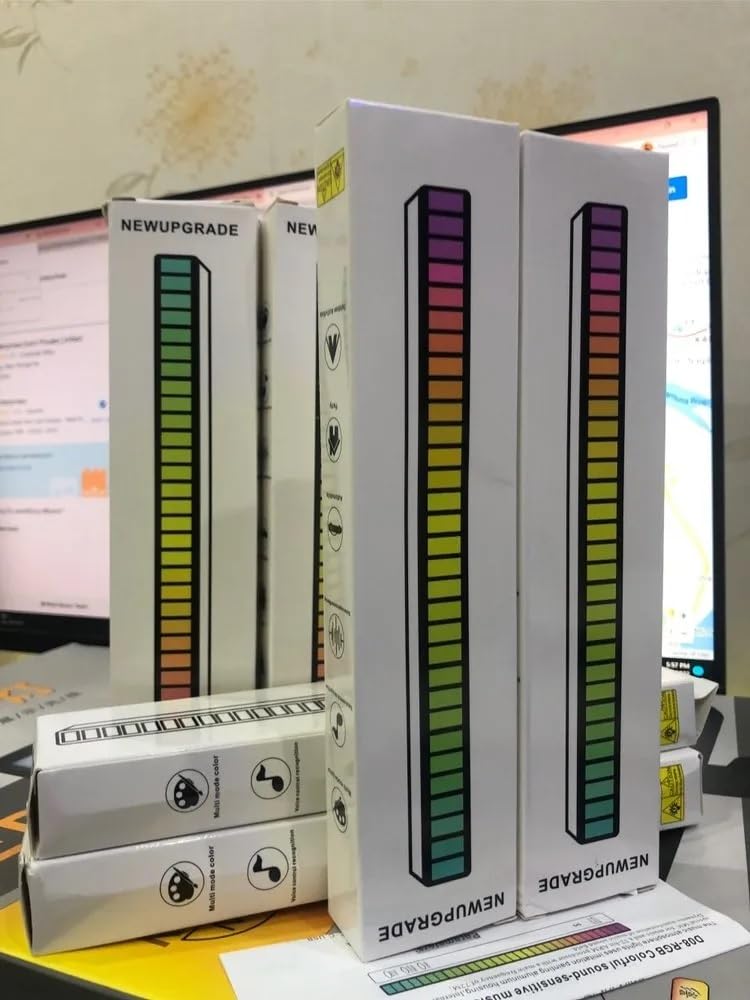 rhonnium Music LED Light 32 LED RGB Strip Lights Silver - Walmart.com