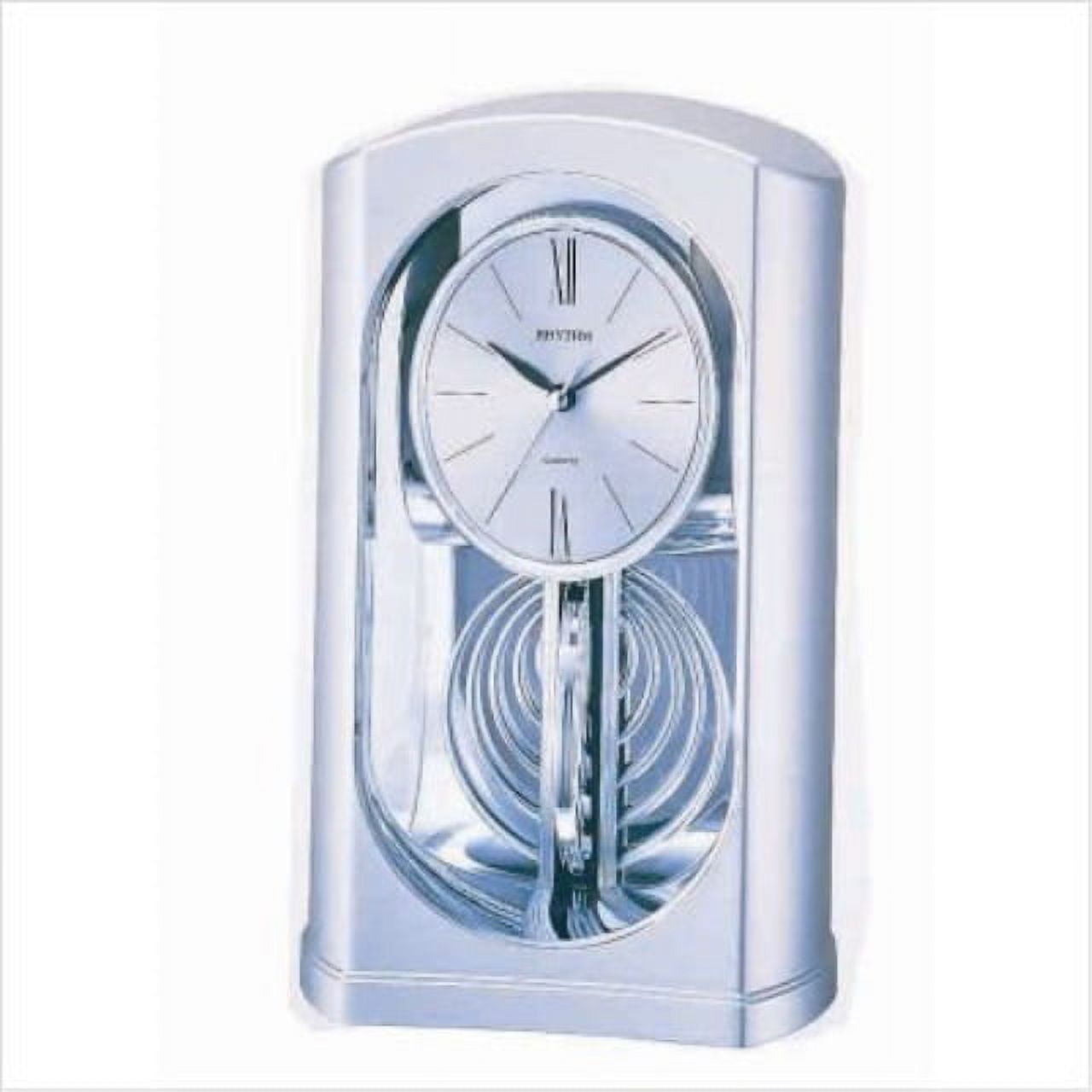 Rhythm Clocks SILVER MIRRORED MOTION - Walmart.com