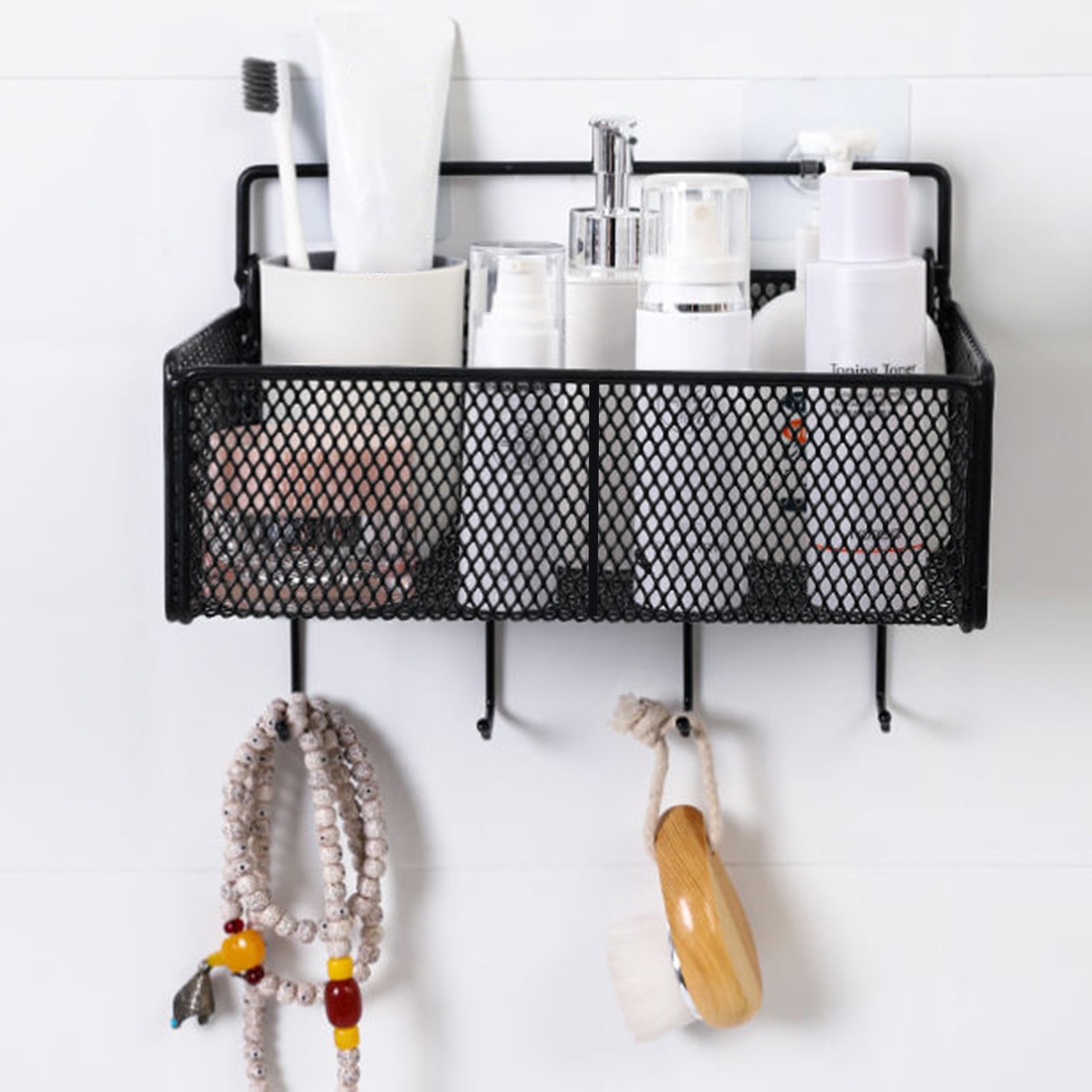 riaocot 1 Set Letter Holder Wall Mount Punch-free Mesh Grid Bathroom ...