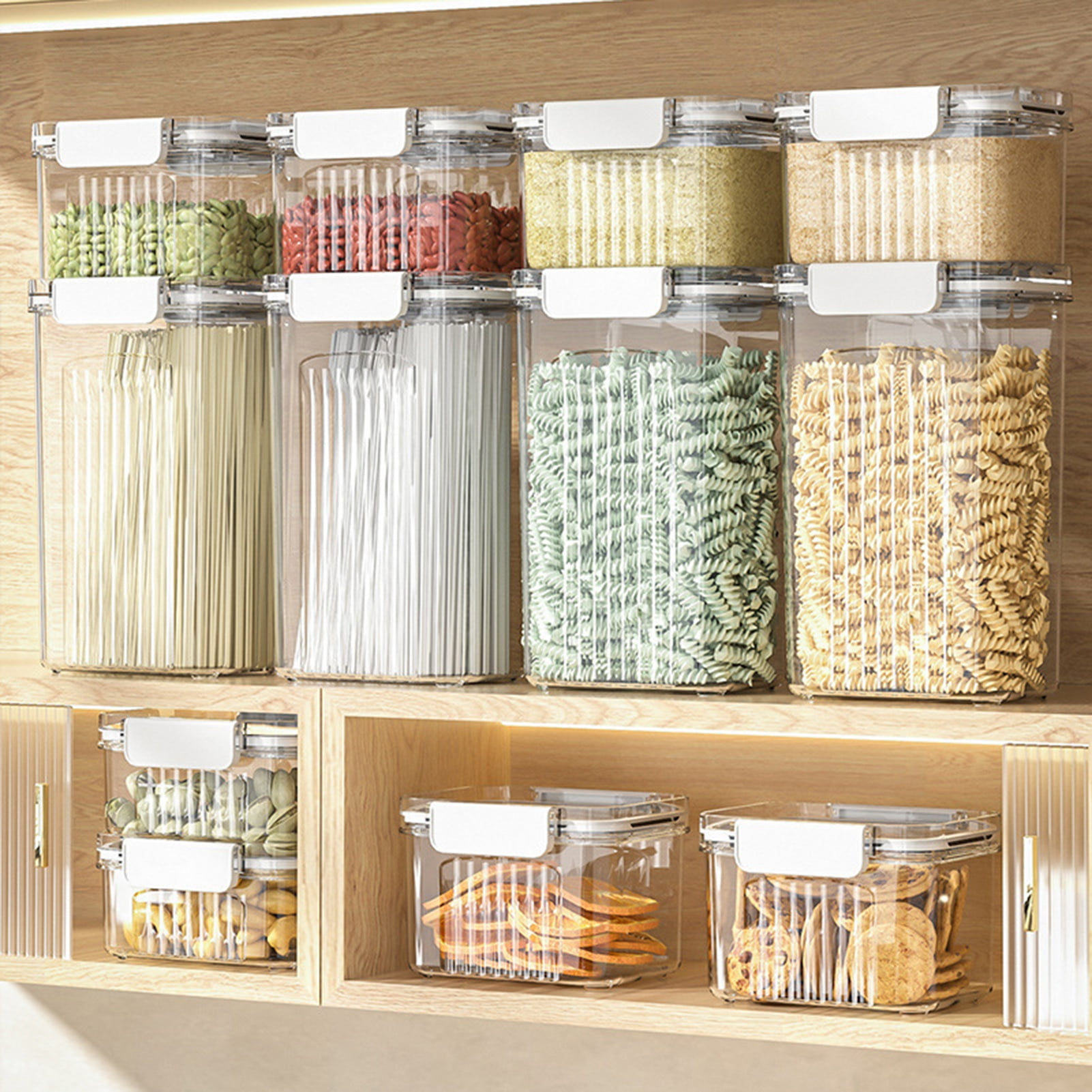 riaocot 460/700/950/1300/1800ML Clear Food Storage Jar Large Capacity ...