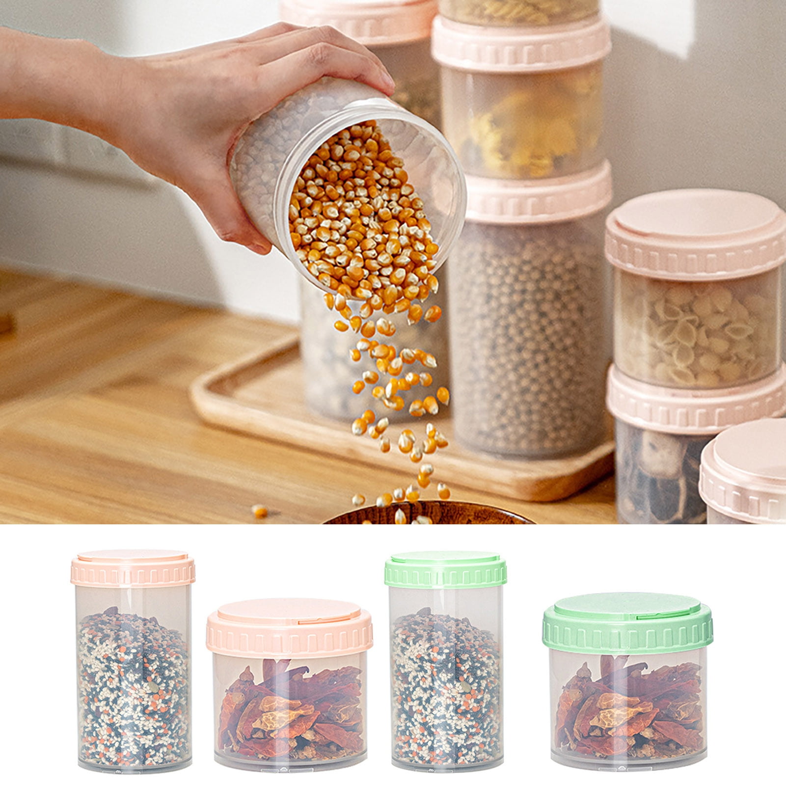 riaocot 550/1100ML Food Storage Jar Transparent Good Seal Dustproof ...