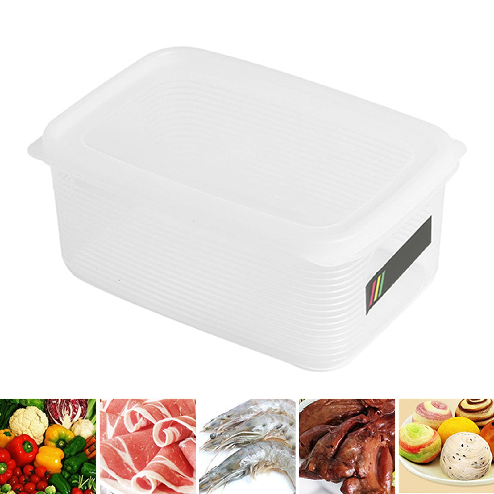 riaocot 590ML/1.2L/1.8L Refrigerator Storage Box Transparent Vegetable Fruit Preservation ...