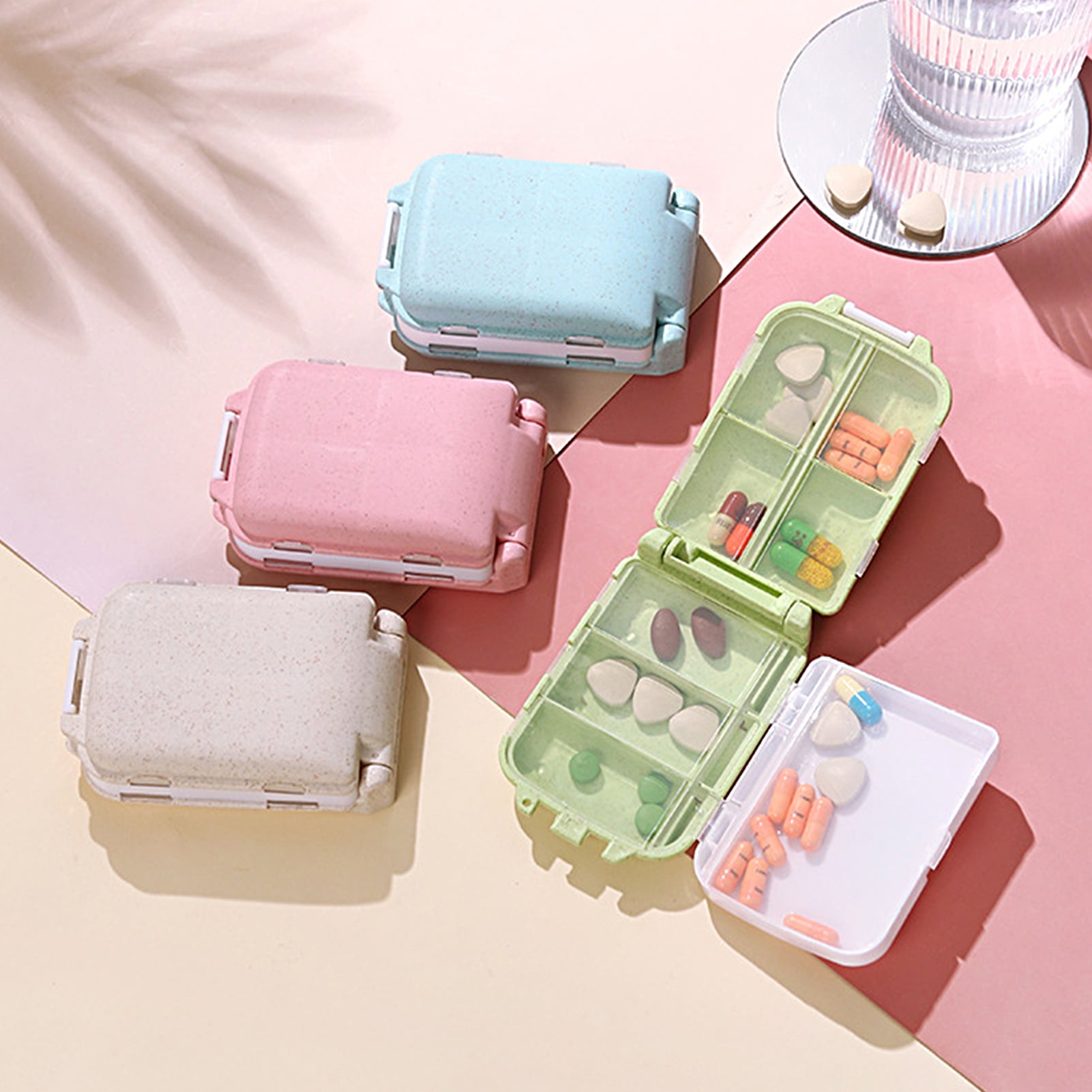 riaocot 8-grid Pill Box Waterproof Moisture-proof 8 Compartments Good ...