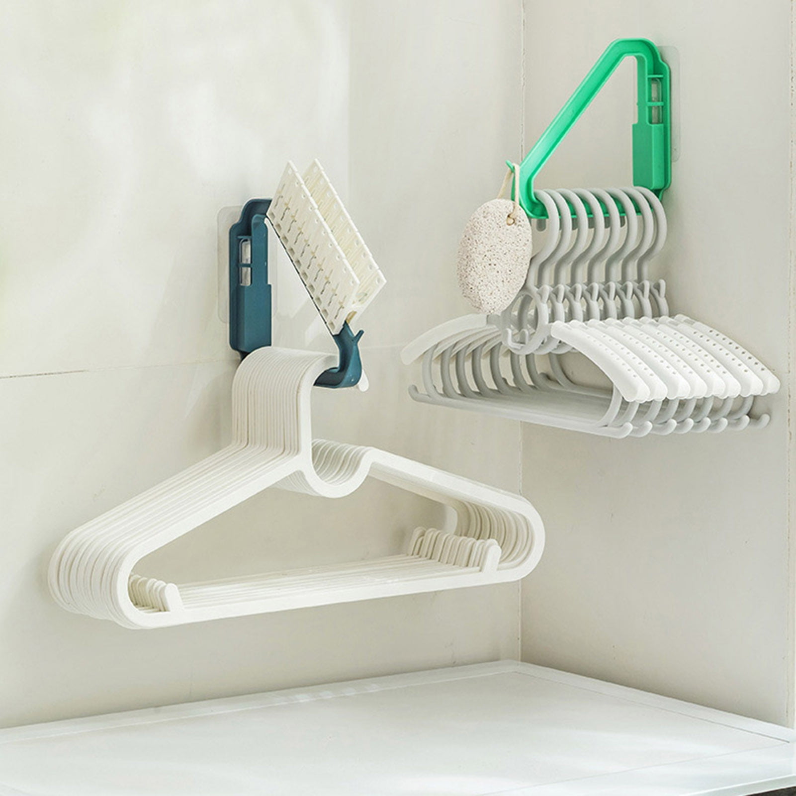 riaocot Clothing Rack Holder Wall-Mounted Space Saving Clothes Hanger ...