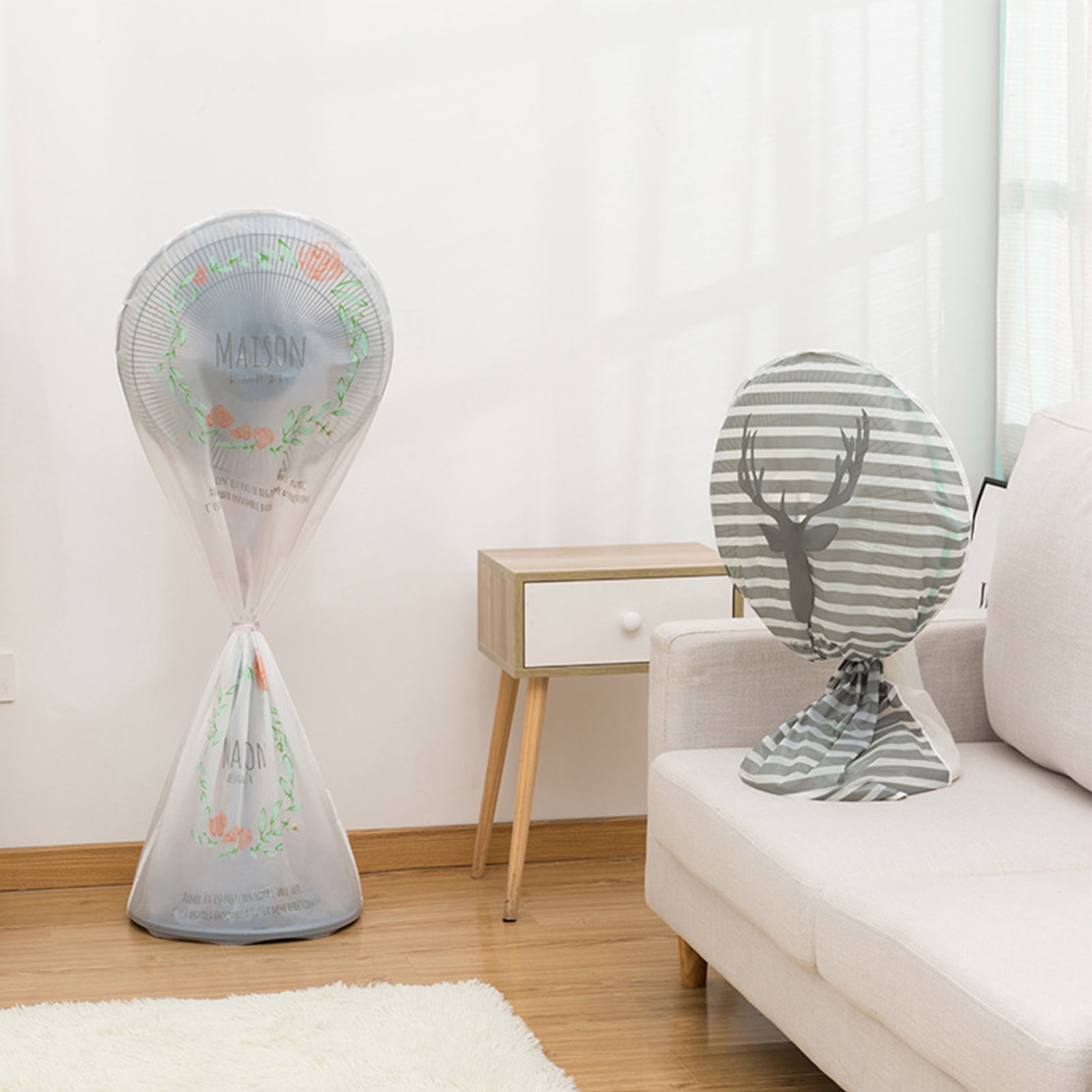 riaocot Foldable Ventilated Electric Fan Cover PEVA Safety Fan Dust ...