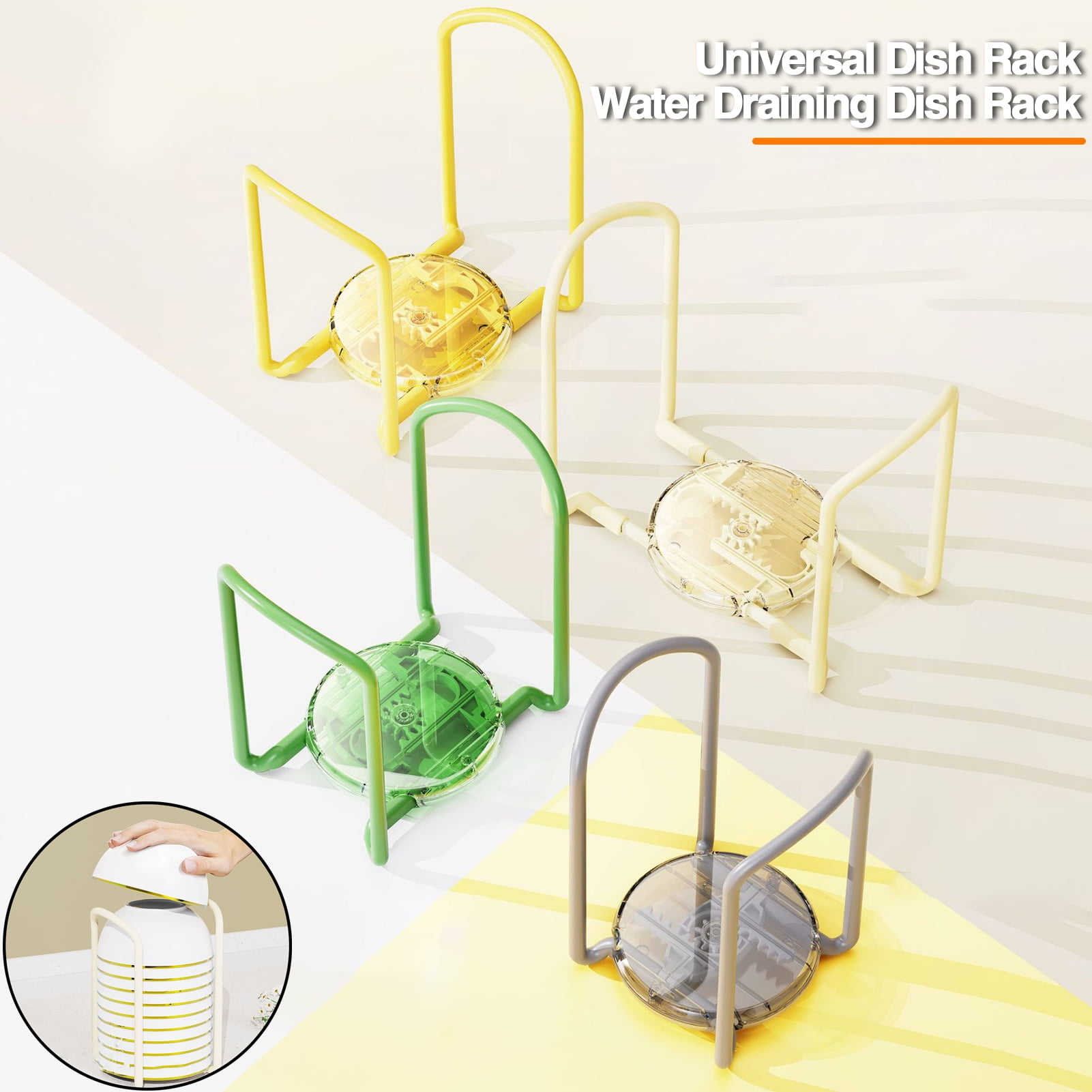 riaocot Kitchen Dish Drying Rack Adjustable Heavy Duty Quick Drain Easy ...