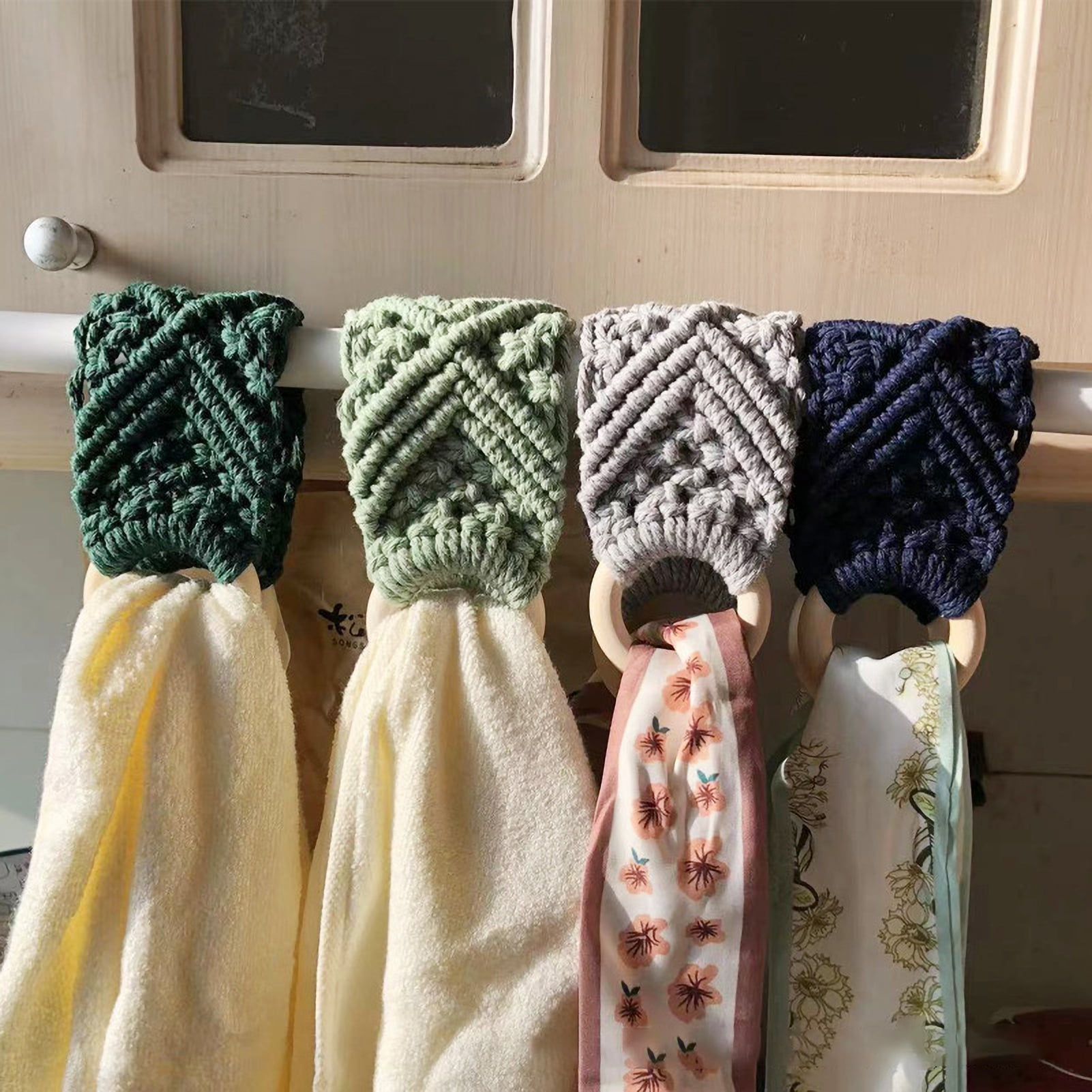 riaocot Kitchen Towel Ring Dish Towel Holder Smooth Surface Easy to Hang Widely Used Kitchen ...