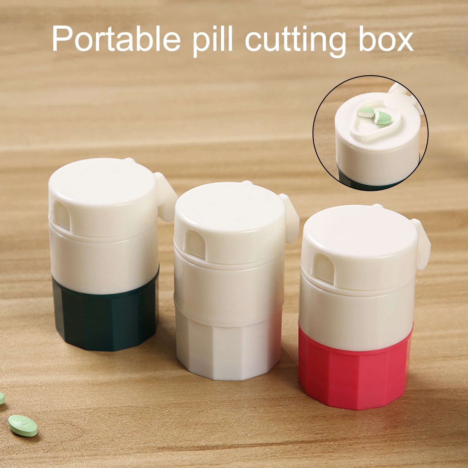riaocot Pill Container Compartment Buckle Design Good Sealing Portable ...
