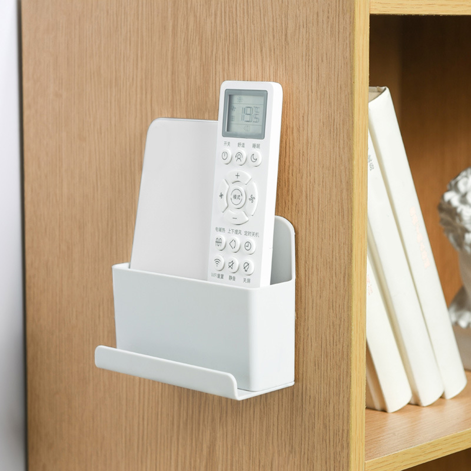 riaocot Storage Box Wall Mounted ABS White Load-bearing Remote Control ...