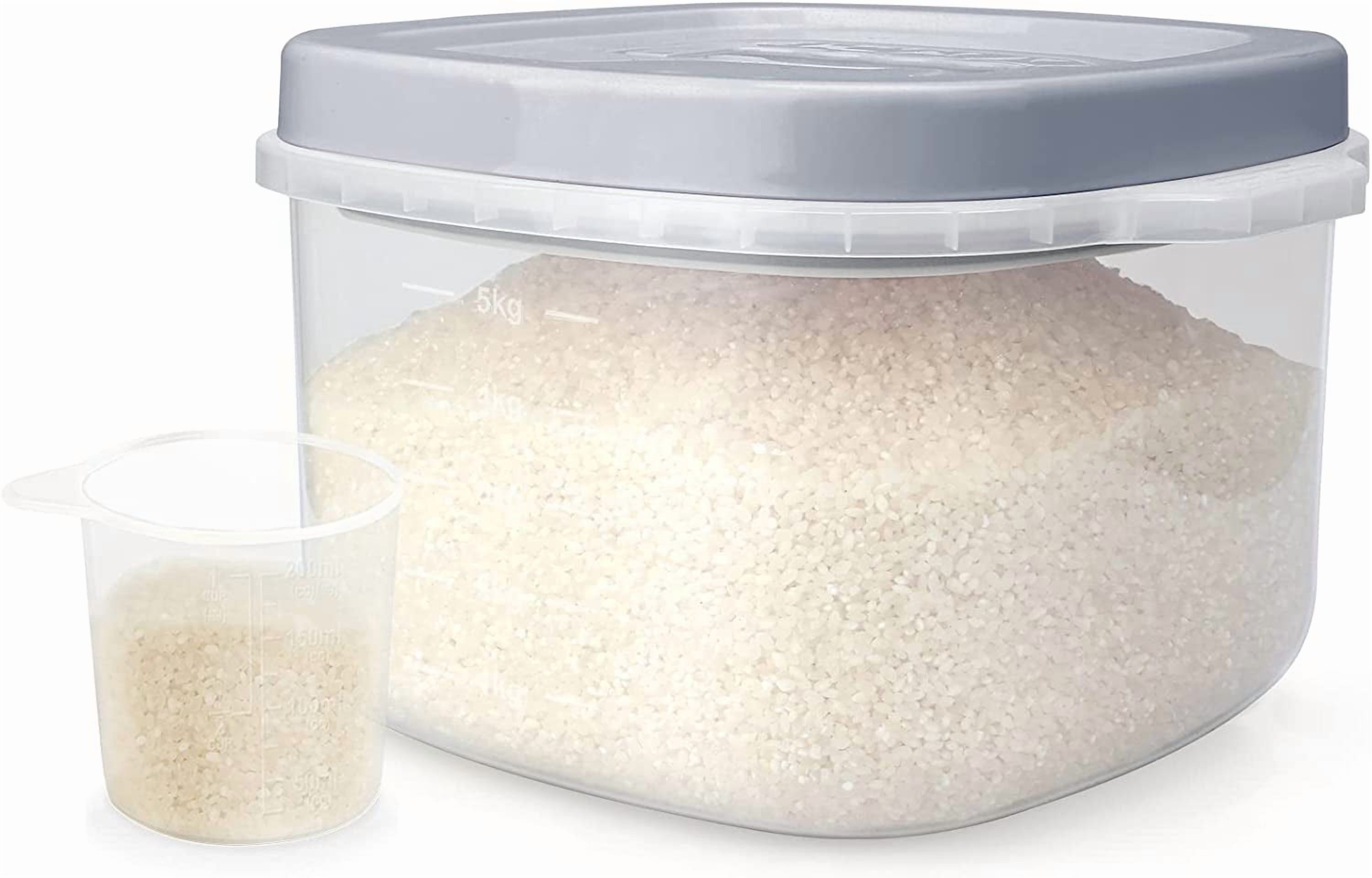 rice cereal storage container, 10 lb bpa free airtight plastic food ...