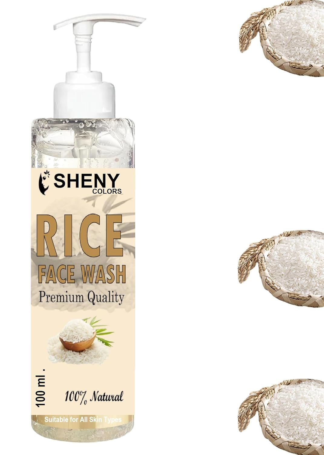 rice whitening face wash Skin Brightening Rice Water Foaming 100 ml Men ...