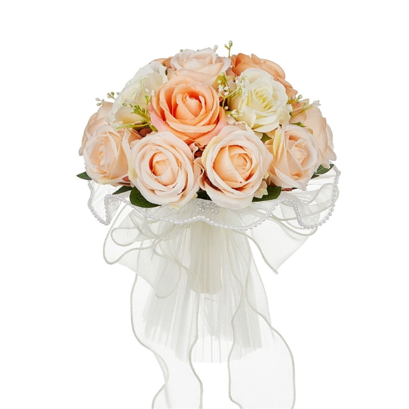 ridal Bouquets for Wedding, Simulation Rose Bride Wedding Bouquet ...