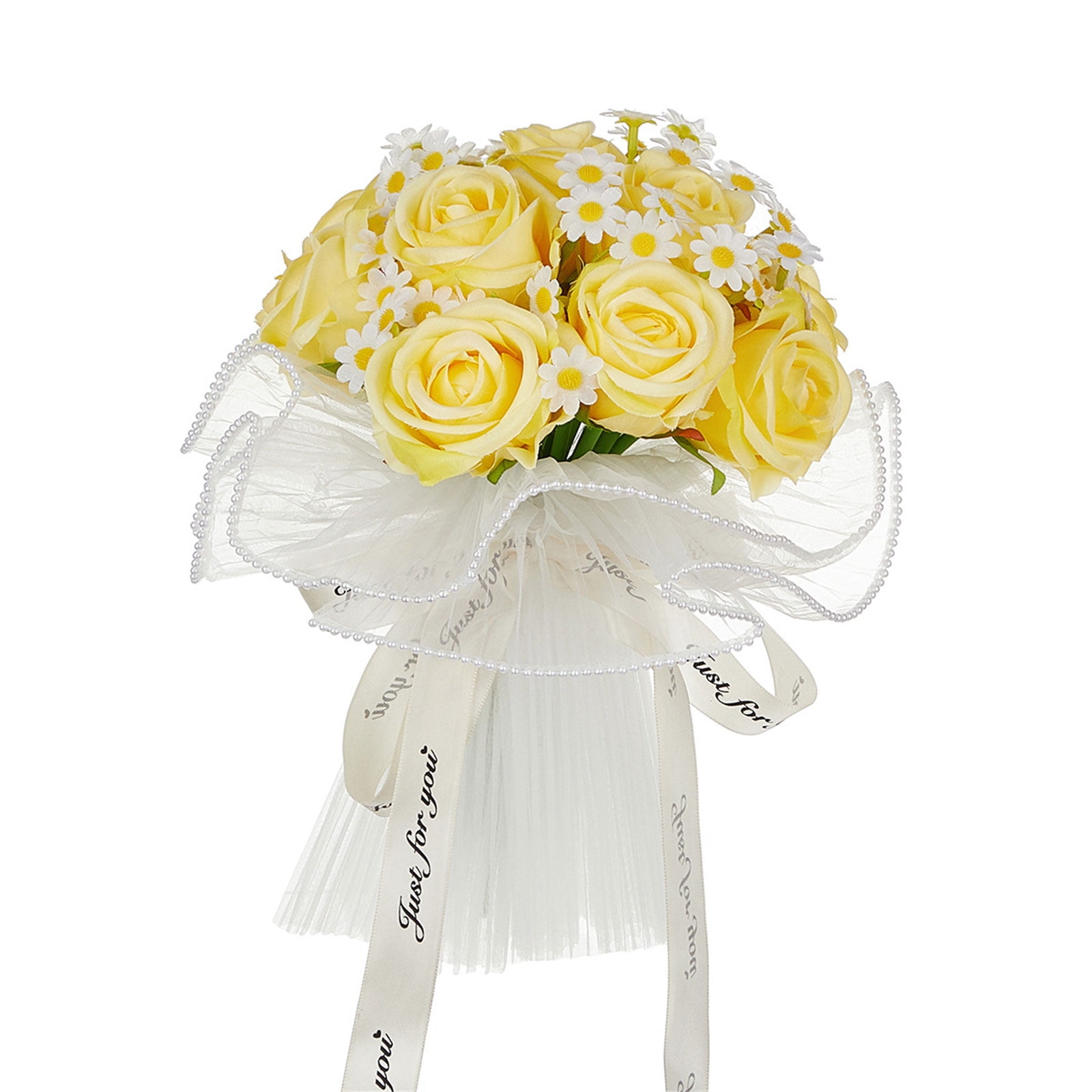 ridal Bouquets for Wedding, Simulation Rose Bride Wedding Bouquets ...