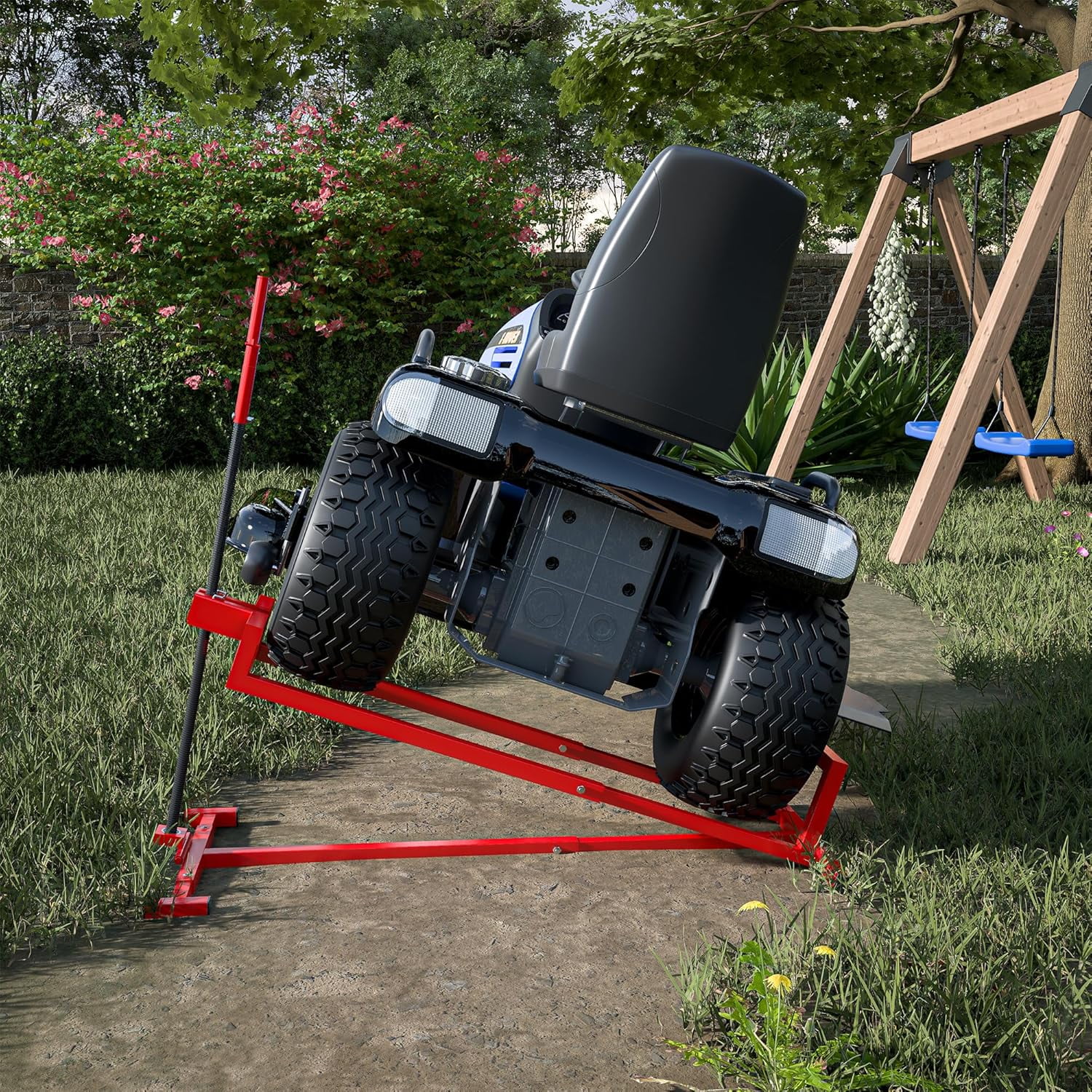 Riding Lawn Mower Lift Jack Lawn Mower Jack Lift with 880 Lbs Weight ...