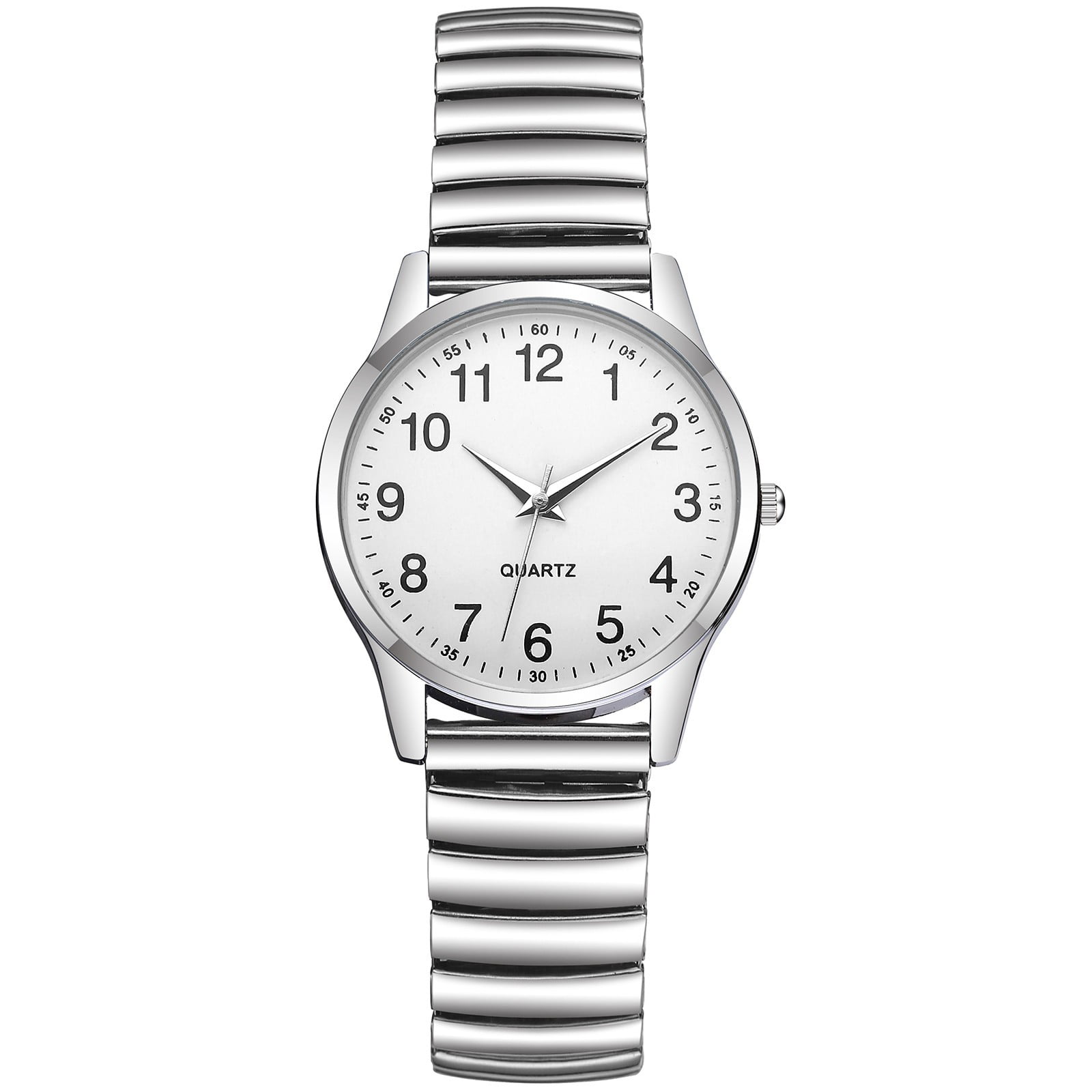 Rinsvye Ladies Women Unisex Women's Watch Band Stainless Steel Quartz ...