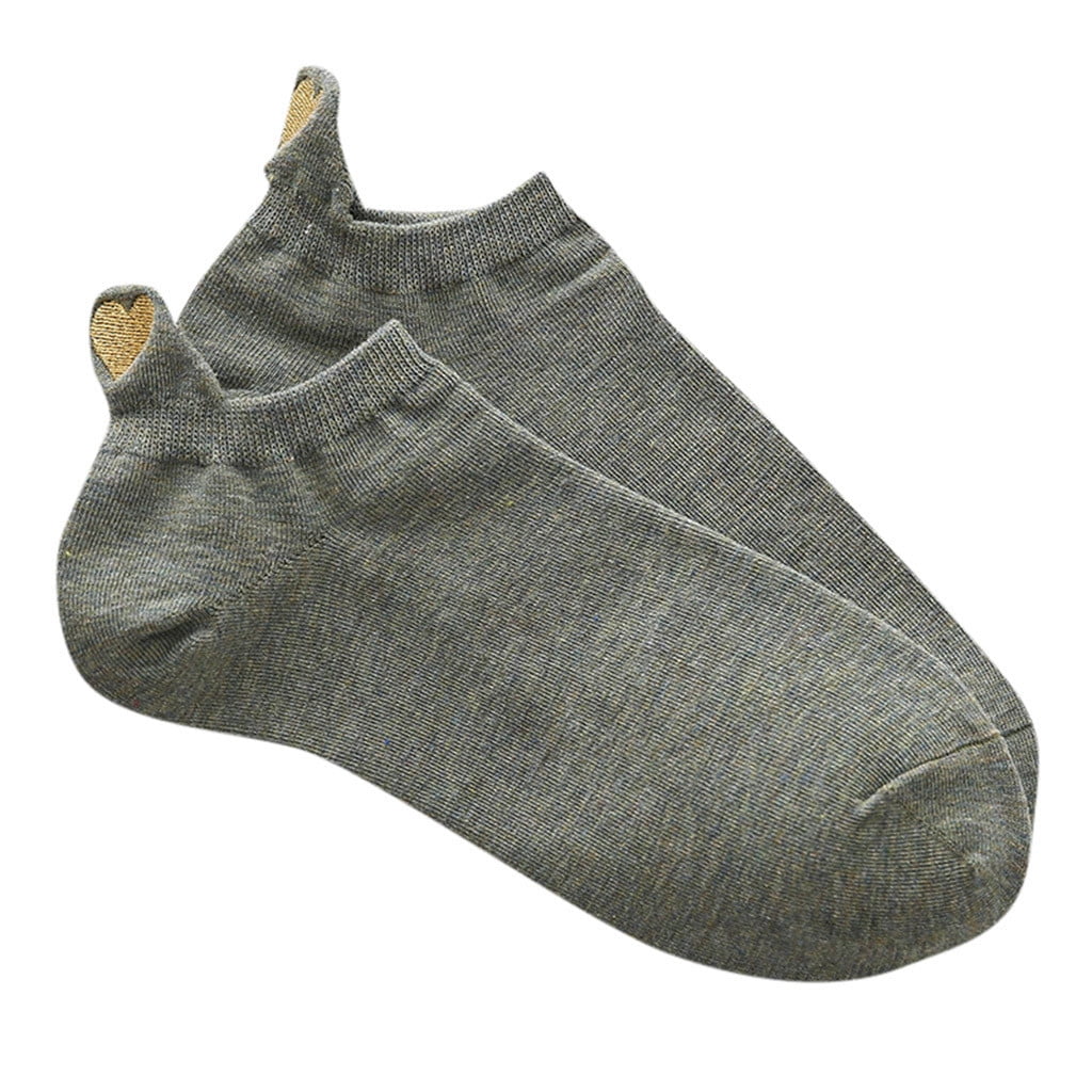 rinsvye Short Women Heart Sport Cotton Sock Casual Irregular Fashion ...