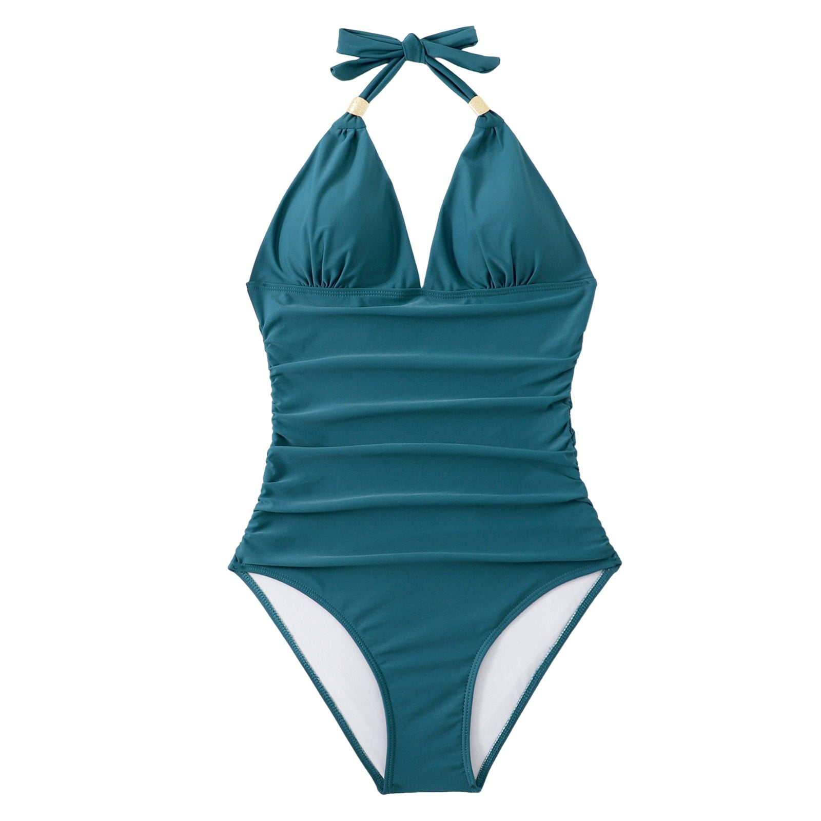 Rinsvye Womens Onepiece Swimsuits Tummy High Waisted Bathing Suit Wrap Tie Back Monokini