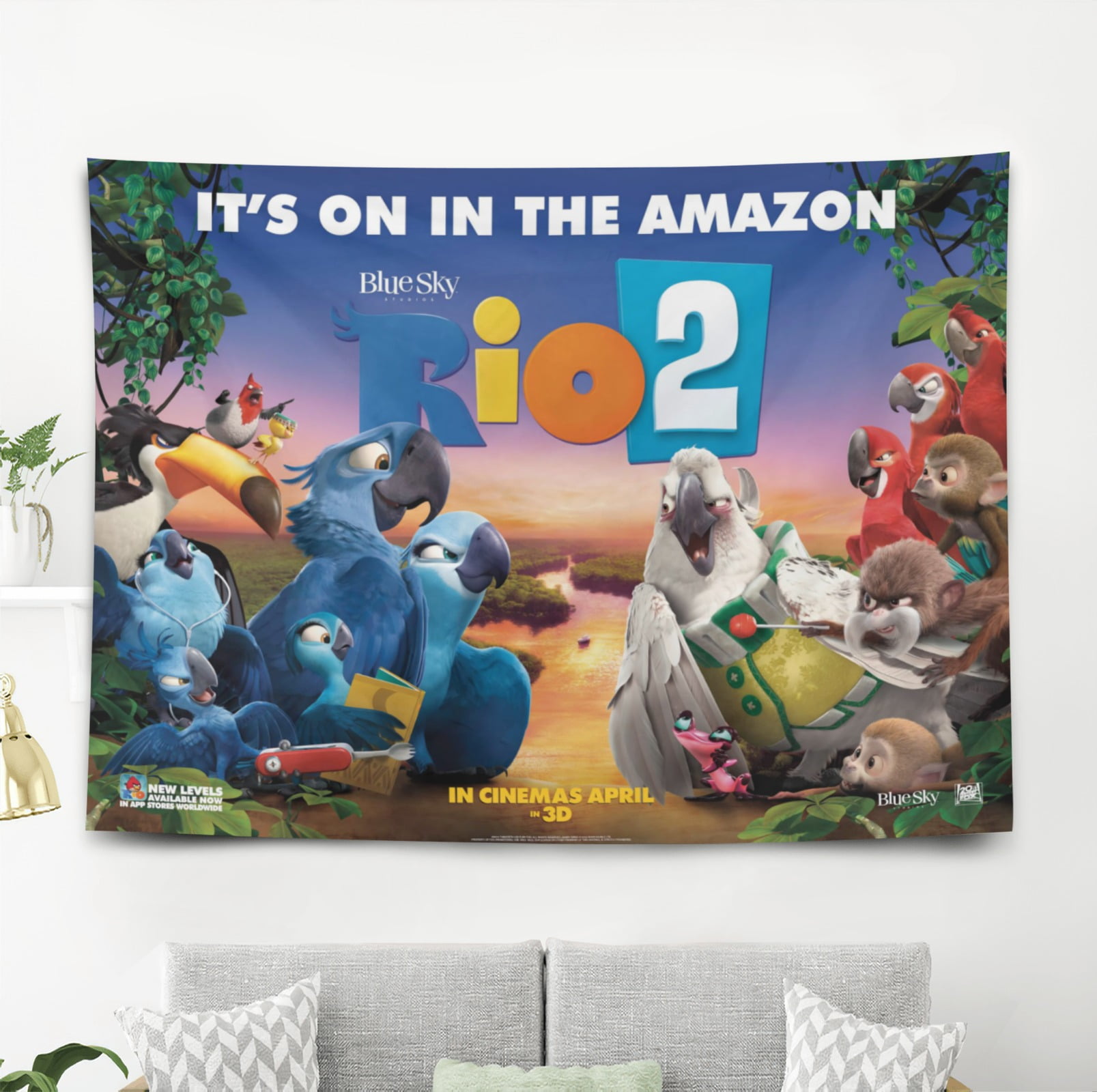 rio2 Tapestry Gift Wall Hanging Backdrop for Room Bedroom Girls Or Boys ...
