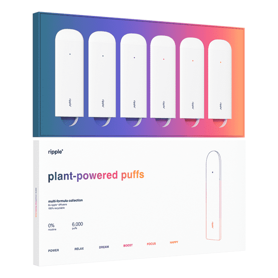 RIPPLE+ Diffuser Variety Pack: 6 Vegan Aromas, 1,000 Puffs - Walmart.com