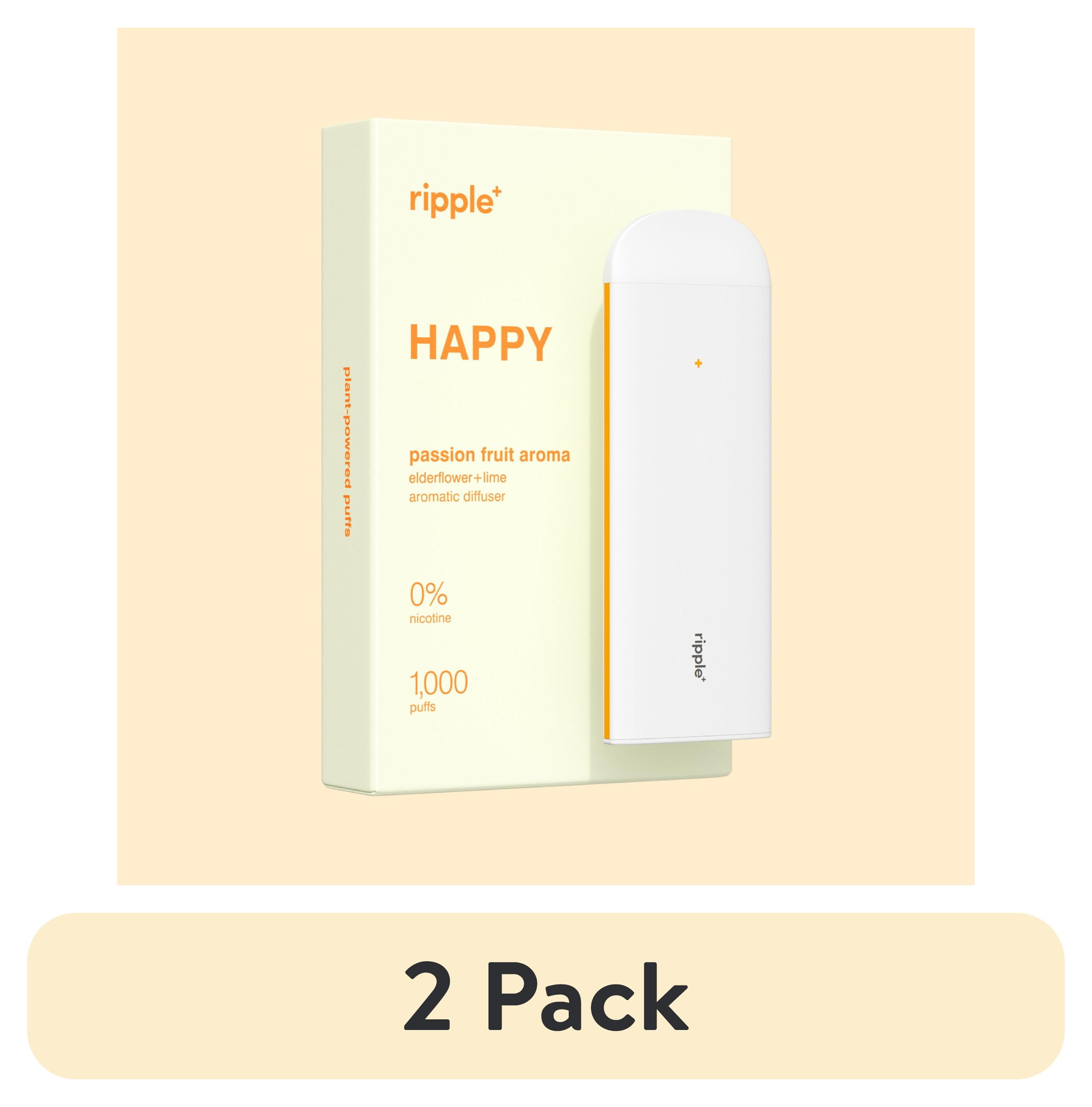 (2 pack) ripple⁺ Passion Fruit 0% Nicotine Diffuser, Elderflower & Lime ...