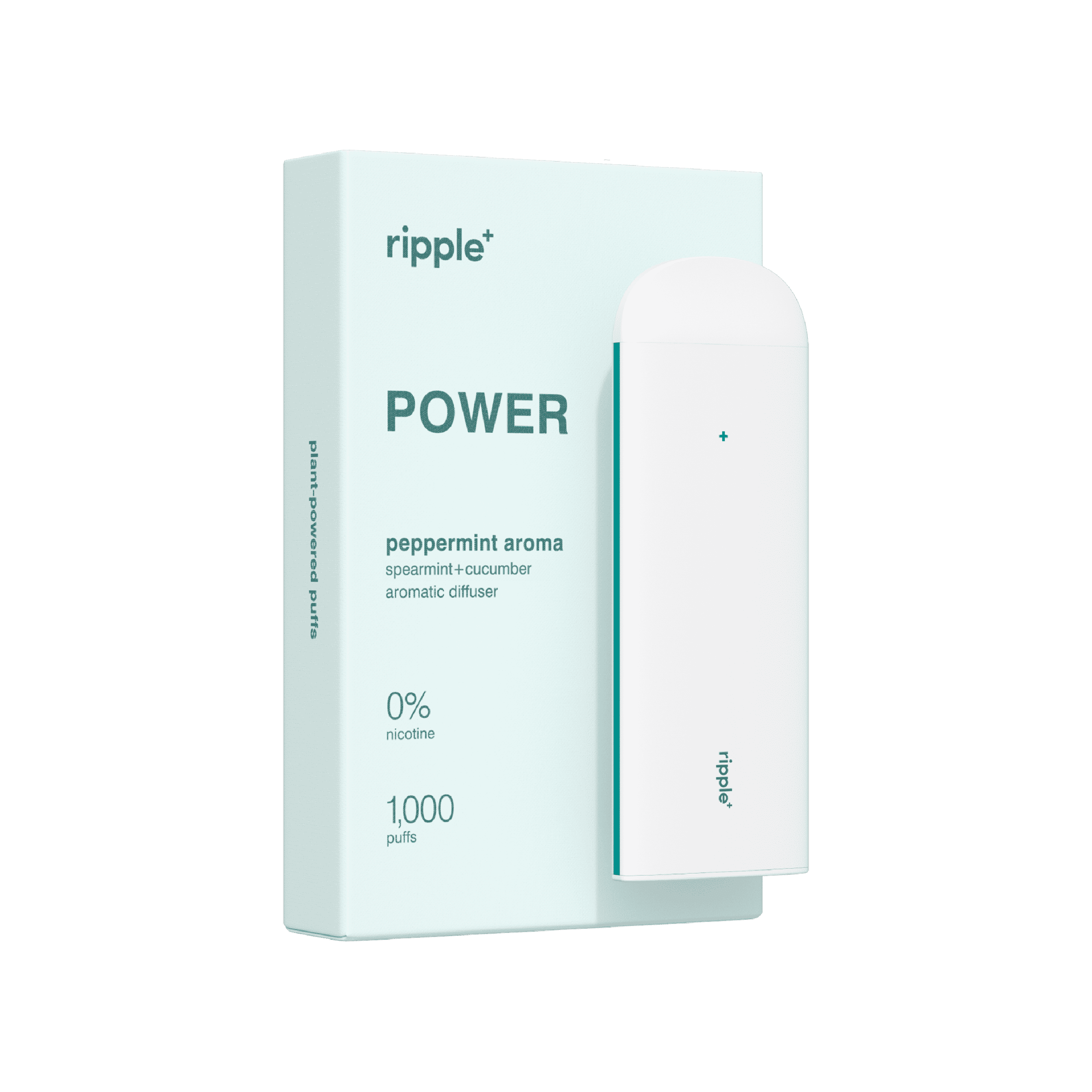 RIPPLE+ Peppermint Diffuser, Spearmint Cucumber Blend, 1,000 Puffs ...