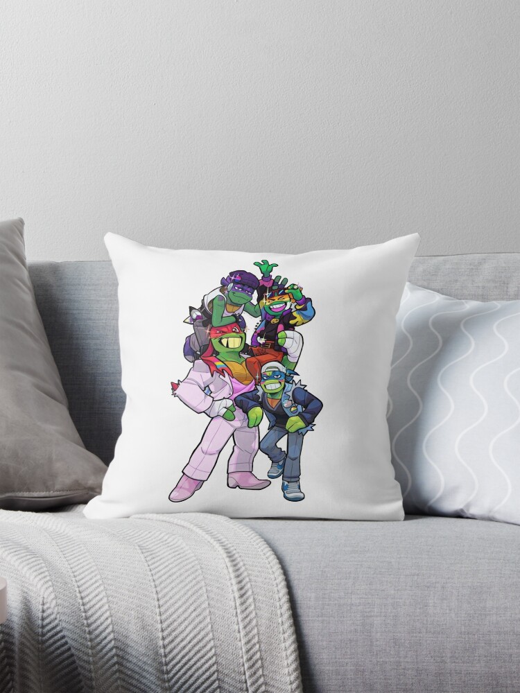 rise of the tmnt Throw Pillow Covers Cases Cushion Cover Case Sofa ...