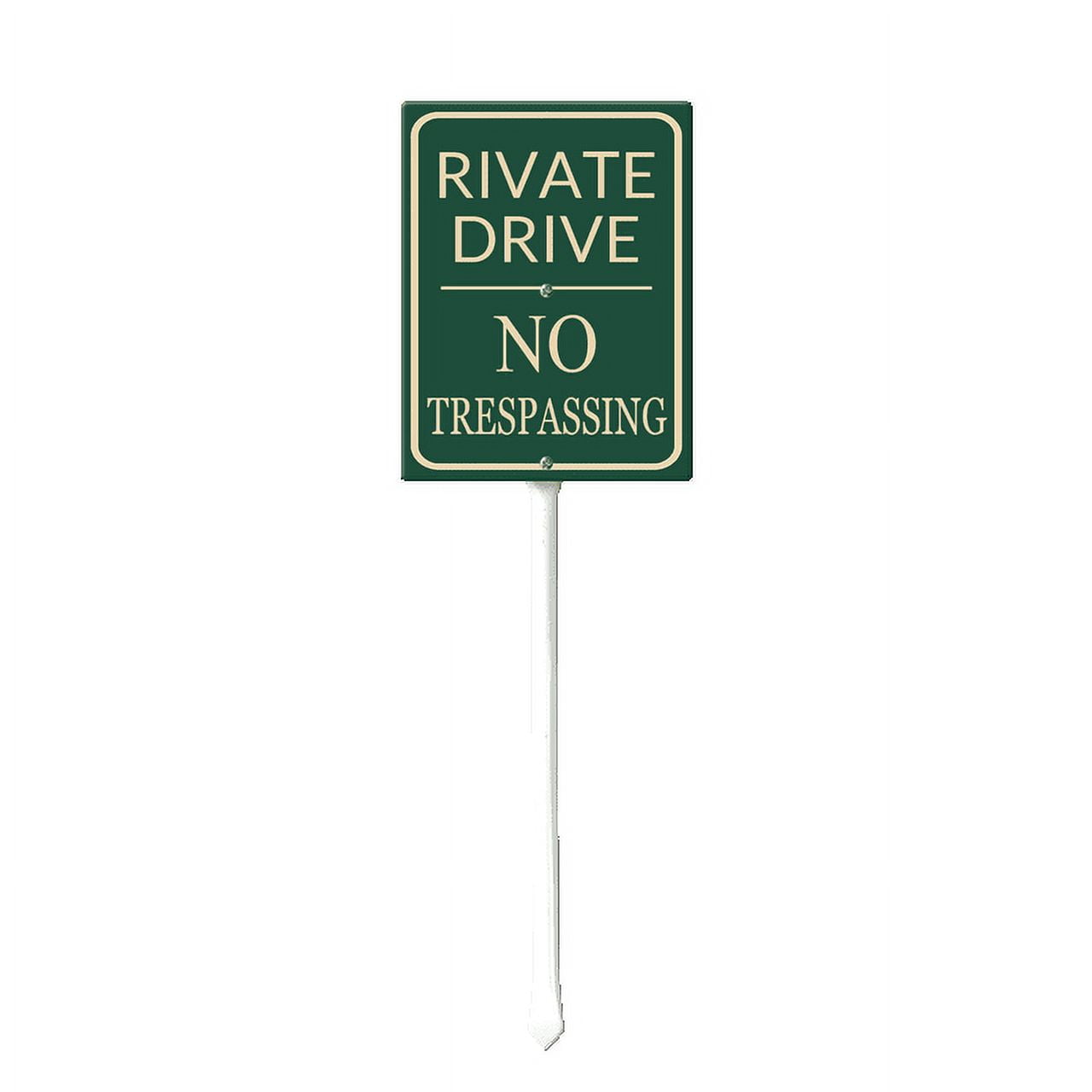 rivate Drive No Trespassing Yard Sign With Stakes 4.6 x 6 inch Aluminum ...
