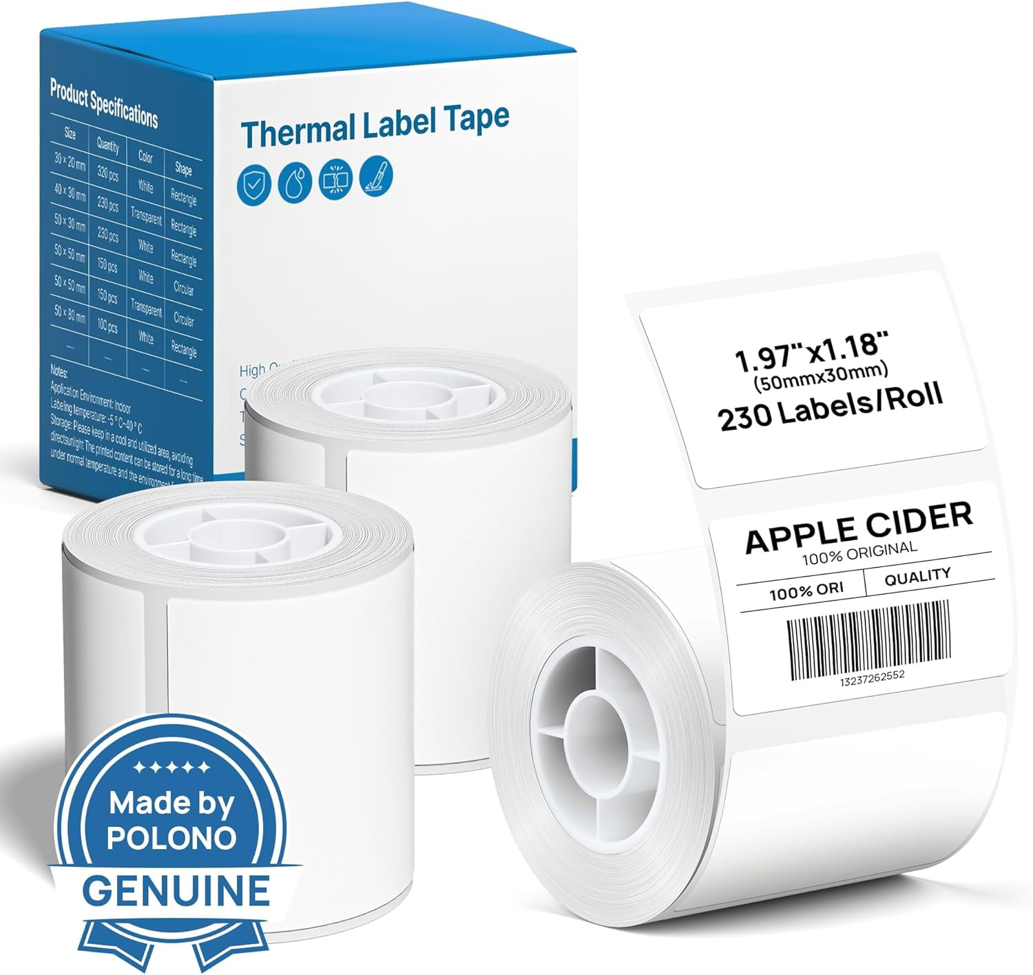 rmal Labels for PM220S Label Maker, 1.97"x1.18" (50x30mm), Multi ...