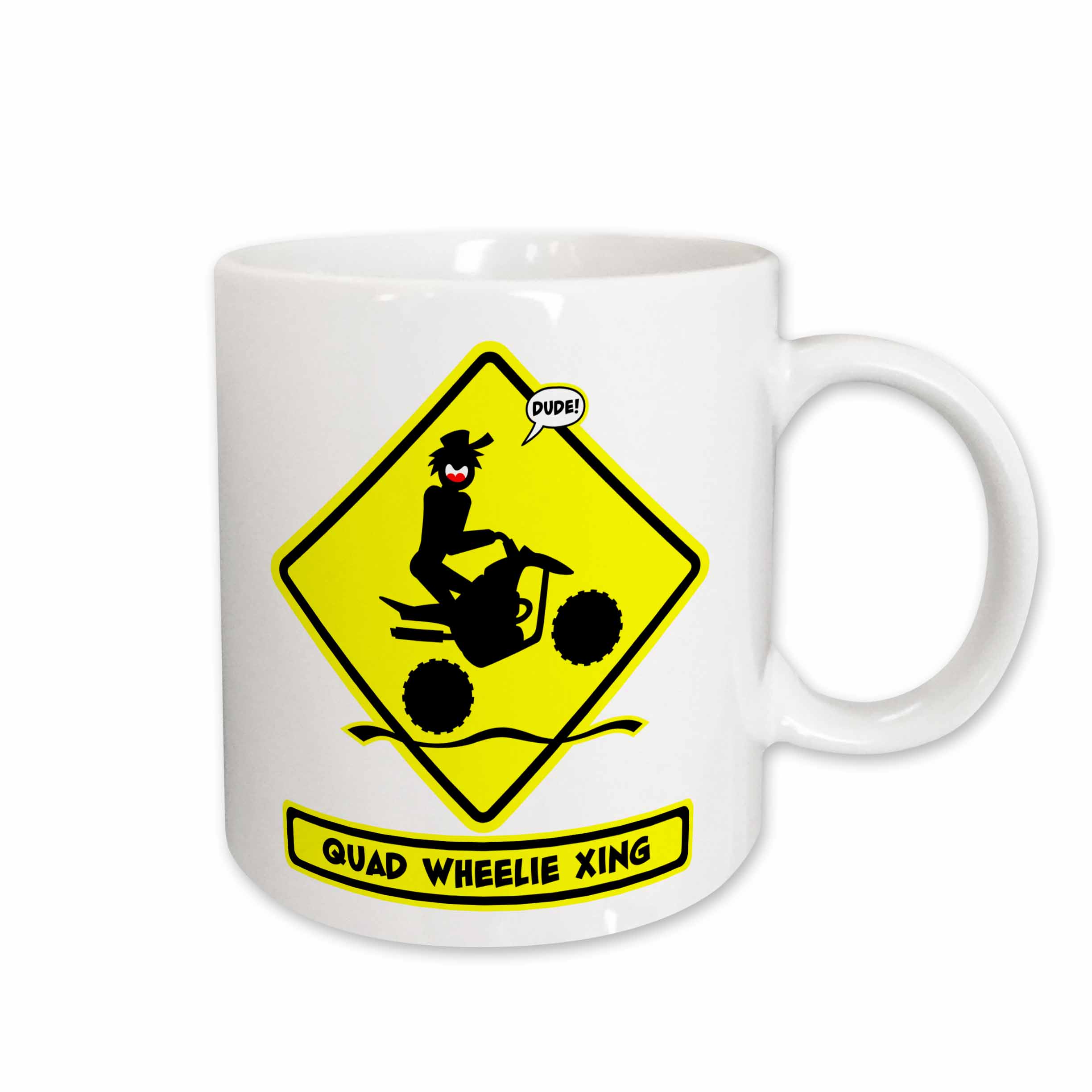 road sign, quad wheelie xing, stickman and his atv, black image on ...