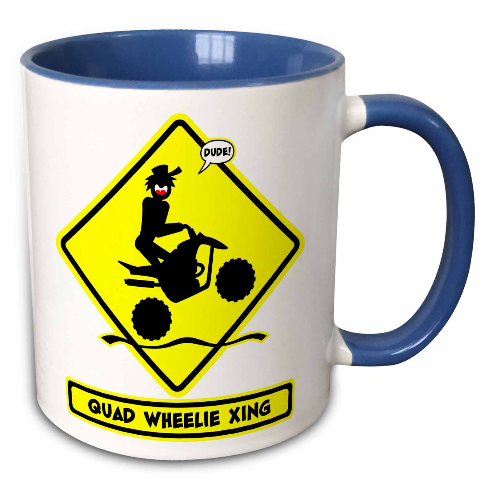 road sign, quad wheelie xing, stickman and his atv, black image on ...