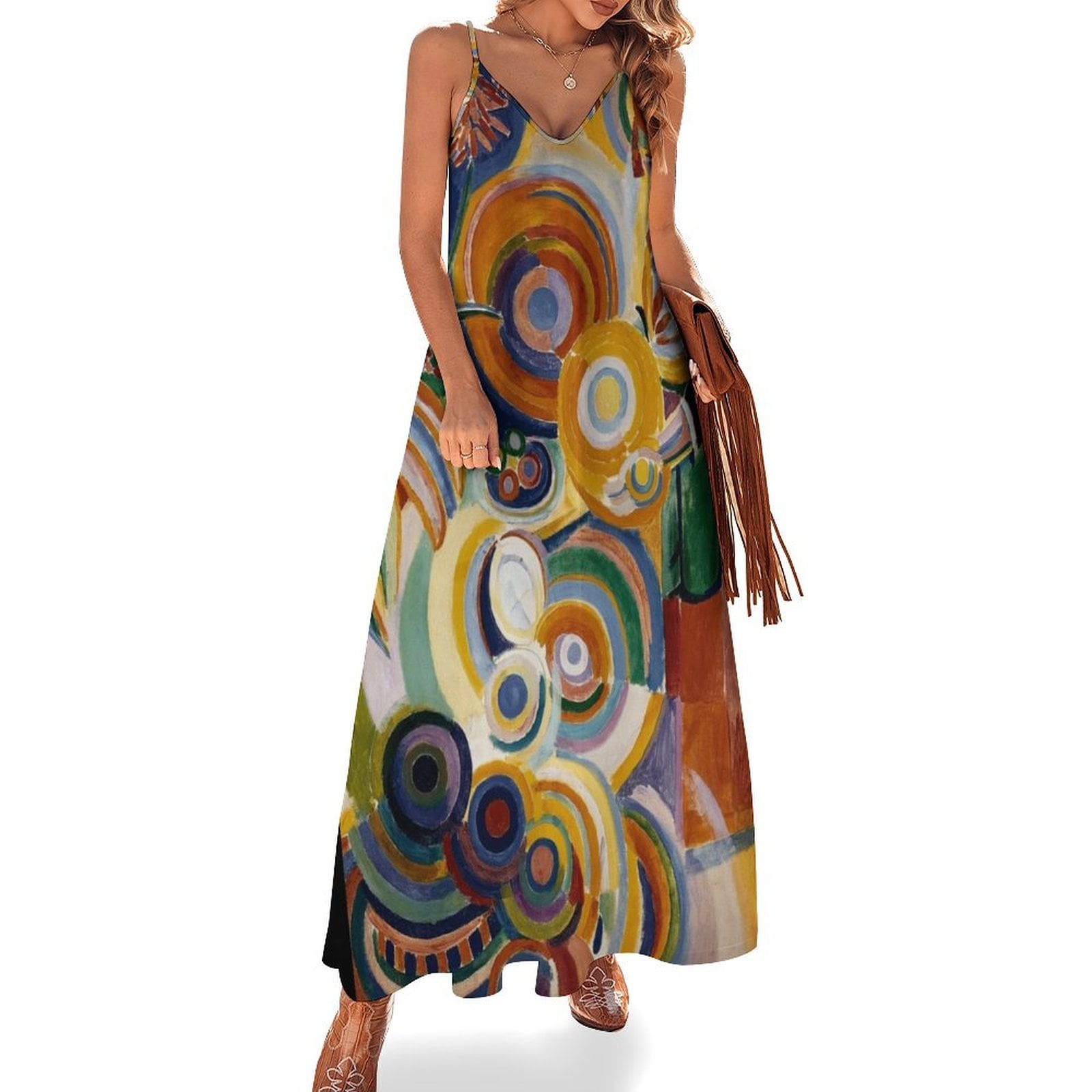 robert delaunay - Tall Portuguese Woman No 02. Sleeveless Dress summer dresses women 2024 luxury ...