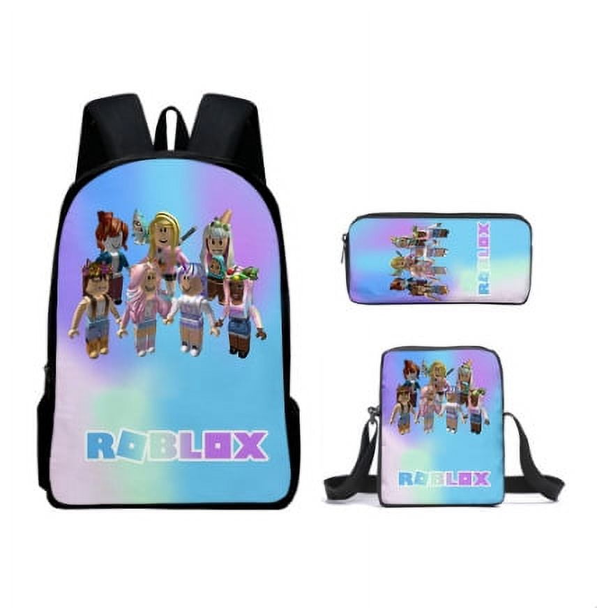 roblox Backpack | Gamer Black Rucksack | Green Creeper Zombie Skeleton ...