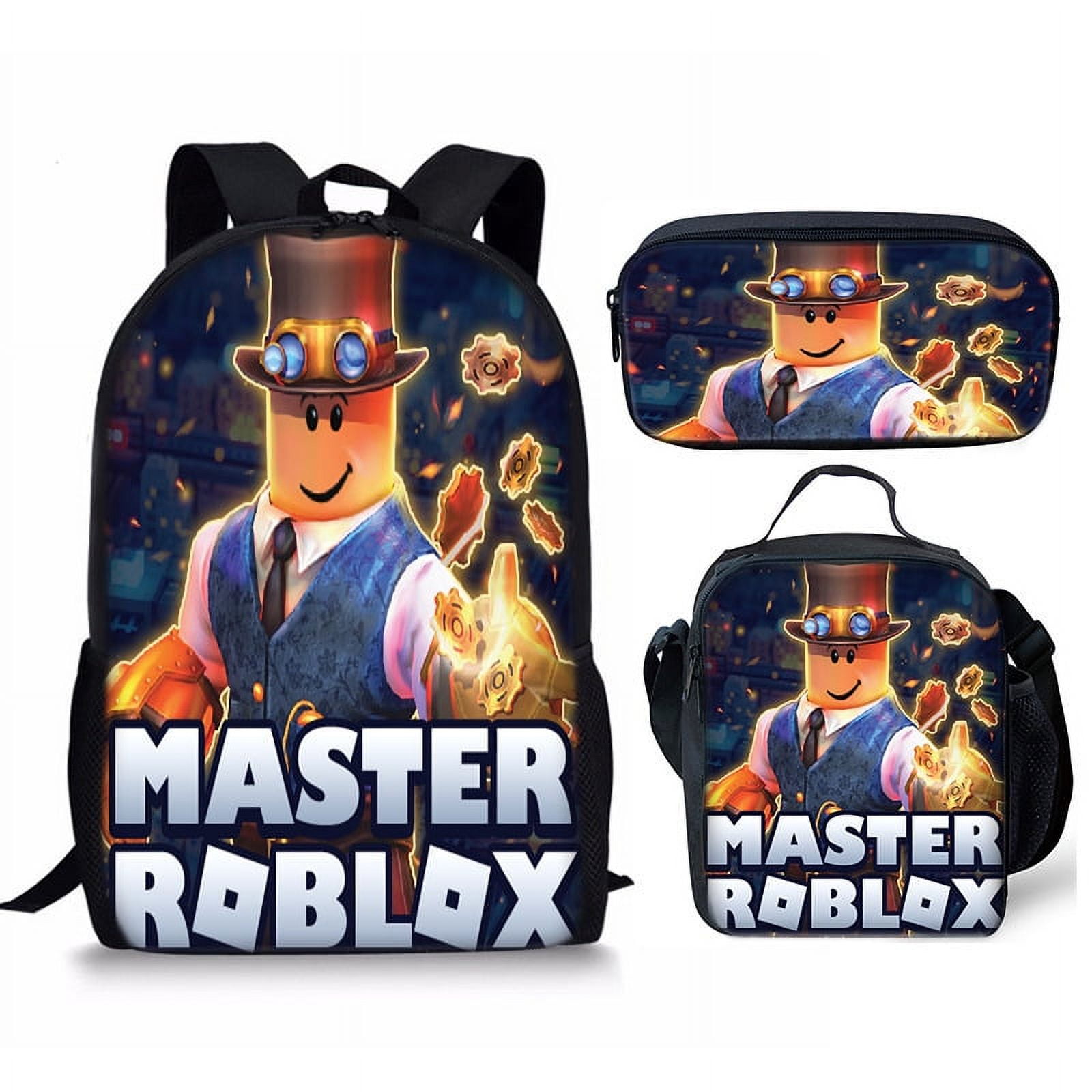 roblox Backpack | Gamer Black Rucksack | Green Creeper Zombie Skeleton ...