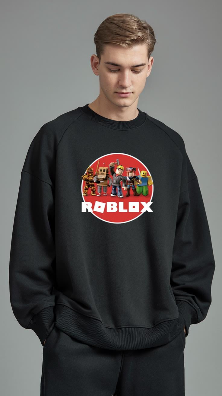 roblox all characters roblox Logo Funny Men's Sweatshirt, for men ...