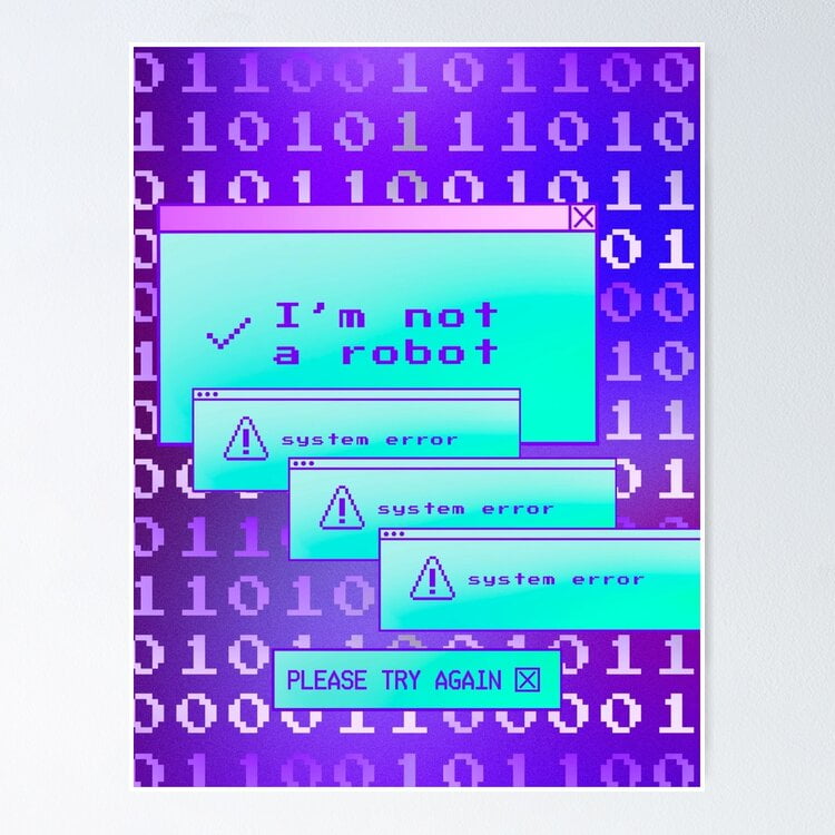 robot error Poster - KIRA.1014, UNFRAMED-12x18 - Walmart.com
