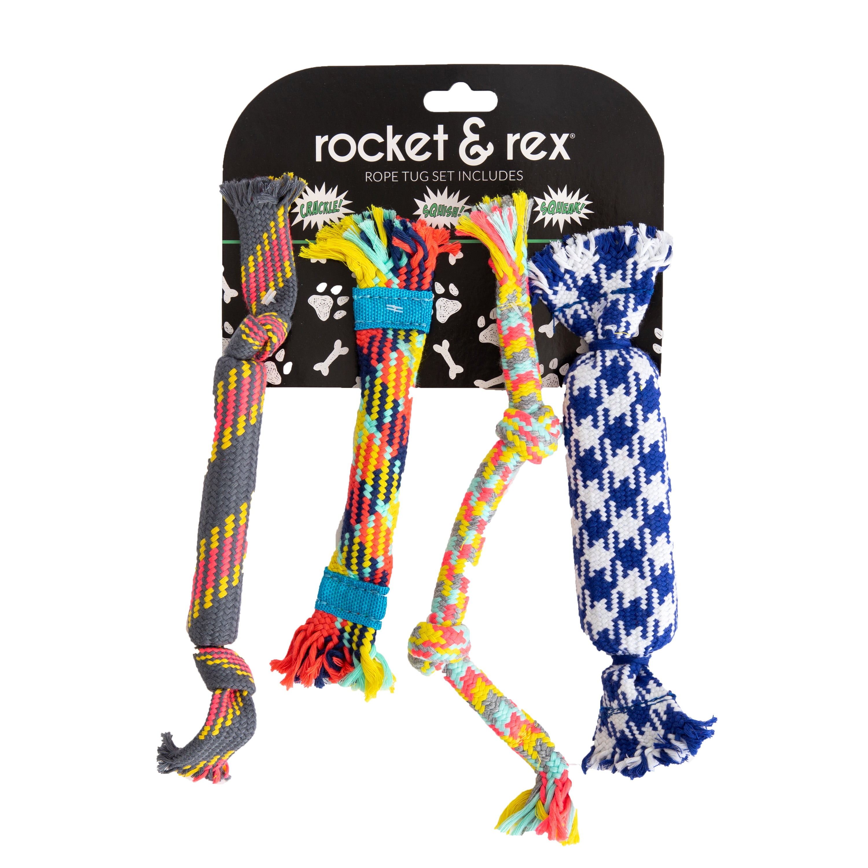 Rocket & Rex 4-Pack Dog Rope Toys Set | For Small Breeds, Puppies ...