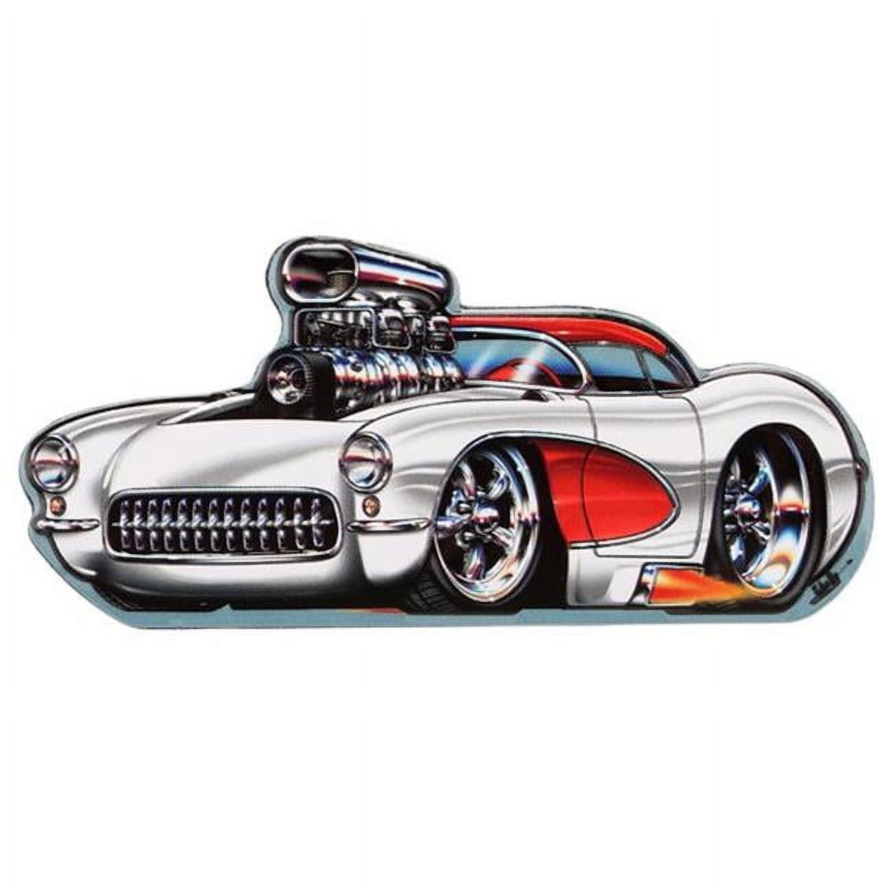 rohan day 90146395-s white hot rod embossed tin magnet - Walmart.com