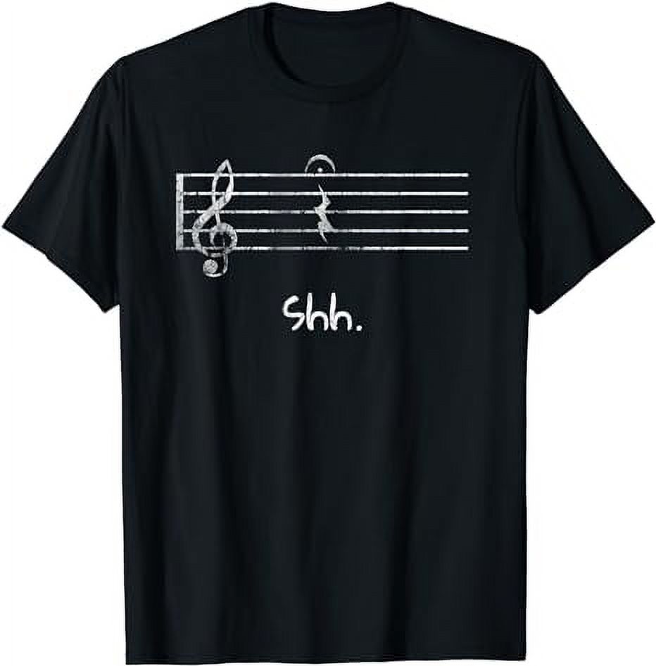 roll Rocker Piano Drummer Note Shh Quarter Rest und Fermate T-Shirt - Walmart.com